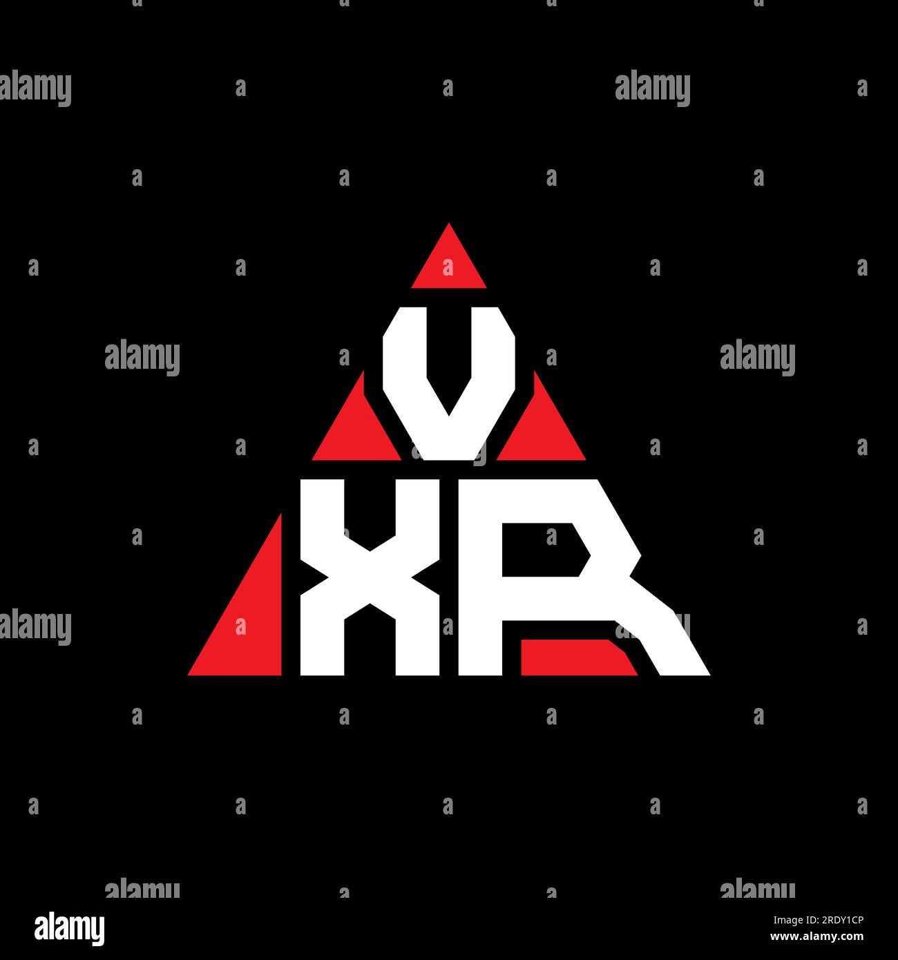VXR triangle letter logo design with triangle shape. VXR triangle logo ...