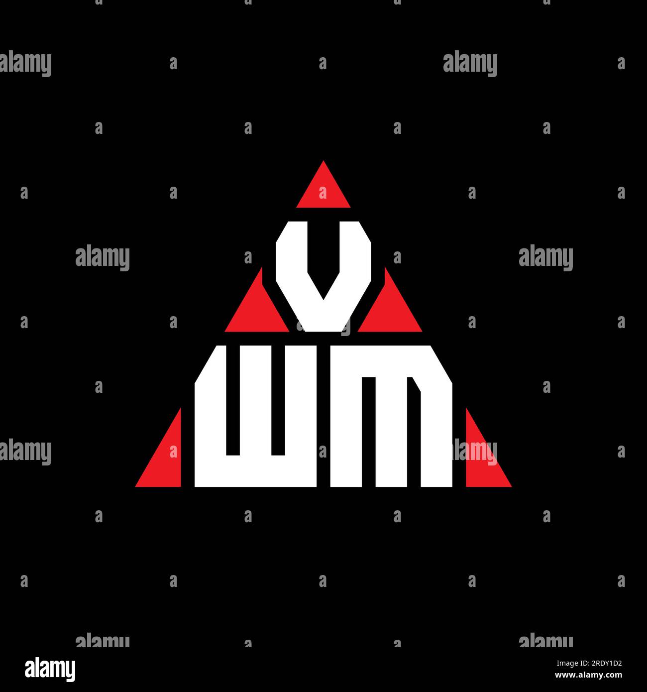 VWM triangle letter logo design with triangle shape. VWM triangle logo ...