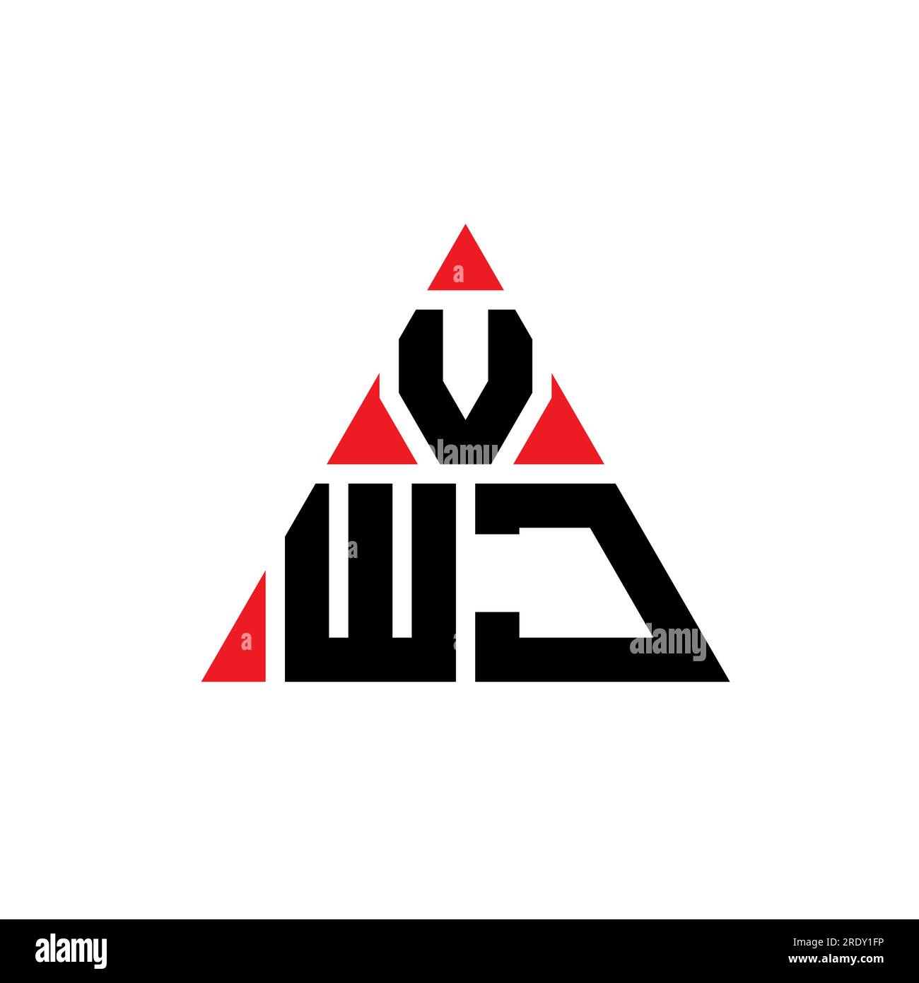 VWJ triangle letter logo design with triangle shape. VWJ triangle logo ...