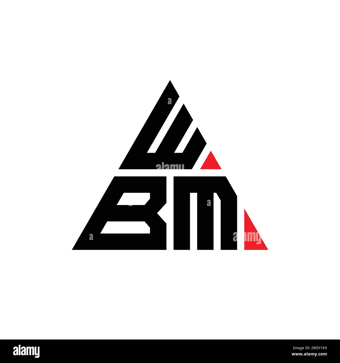 WBM triangle letter logo design with triangle shape. WBM triangle logo ...