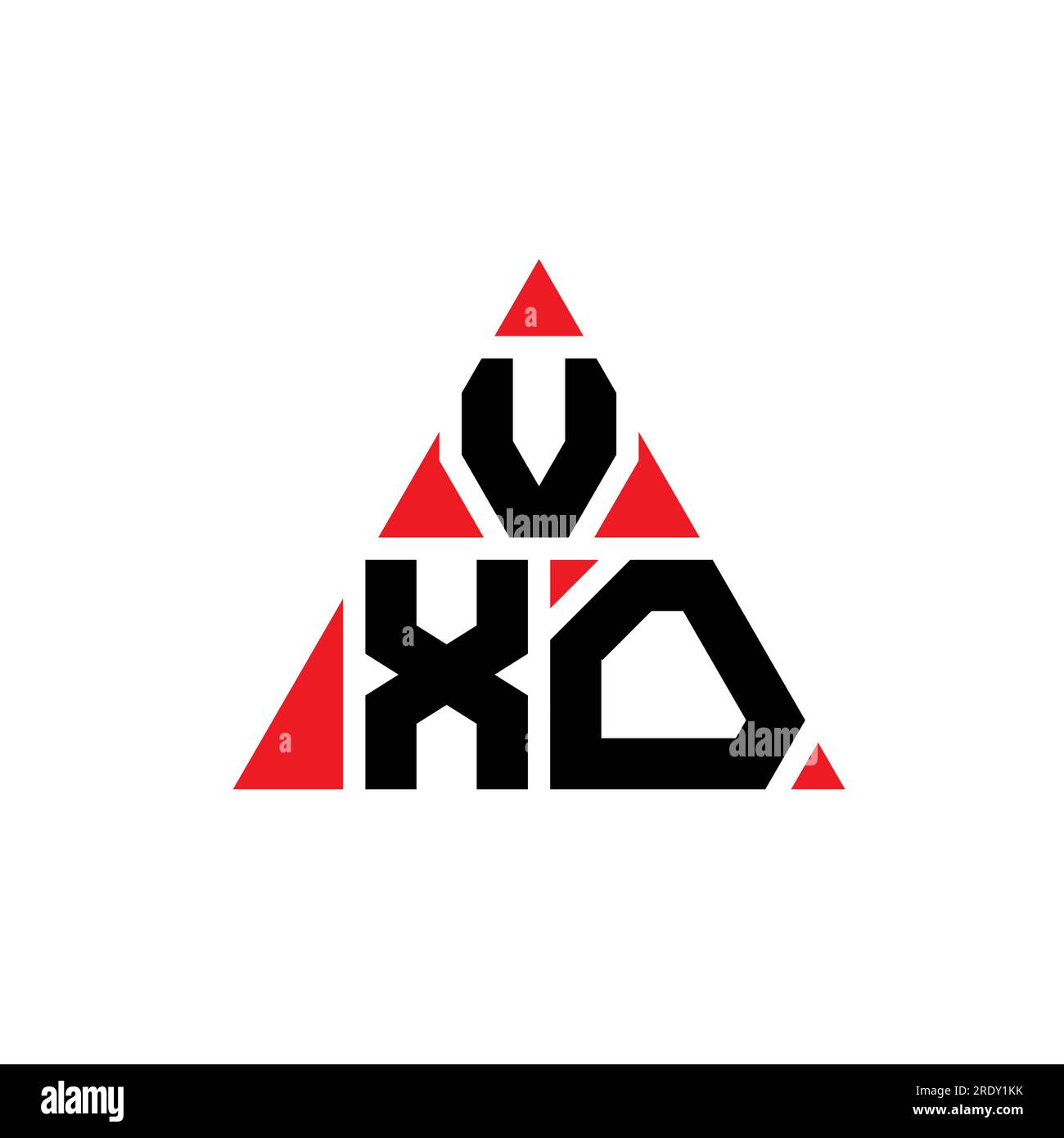 VXO triangle letter logo design with triangle shape. VXO triangle logo ...