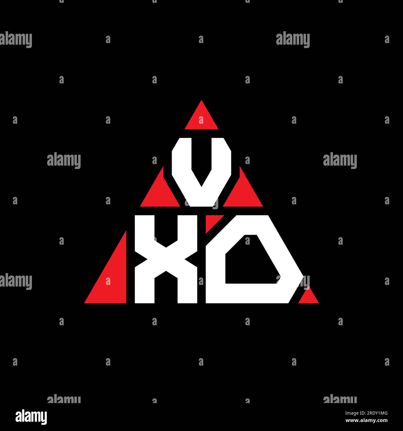 VXO triangle letter logo design with triangle shape. VXO triangle logo ...