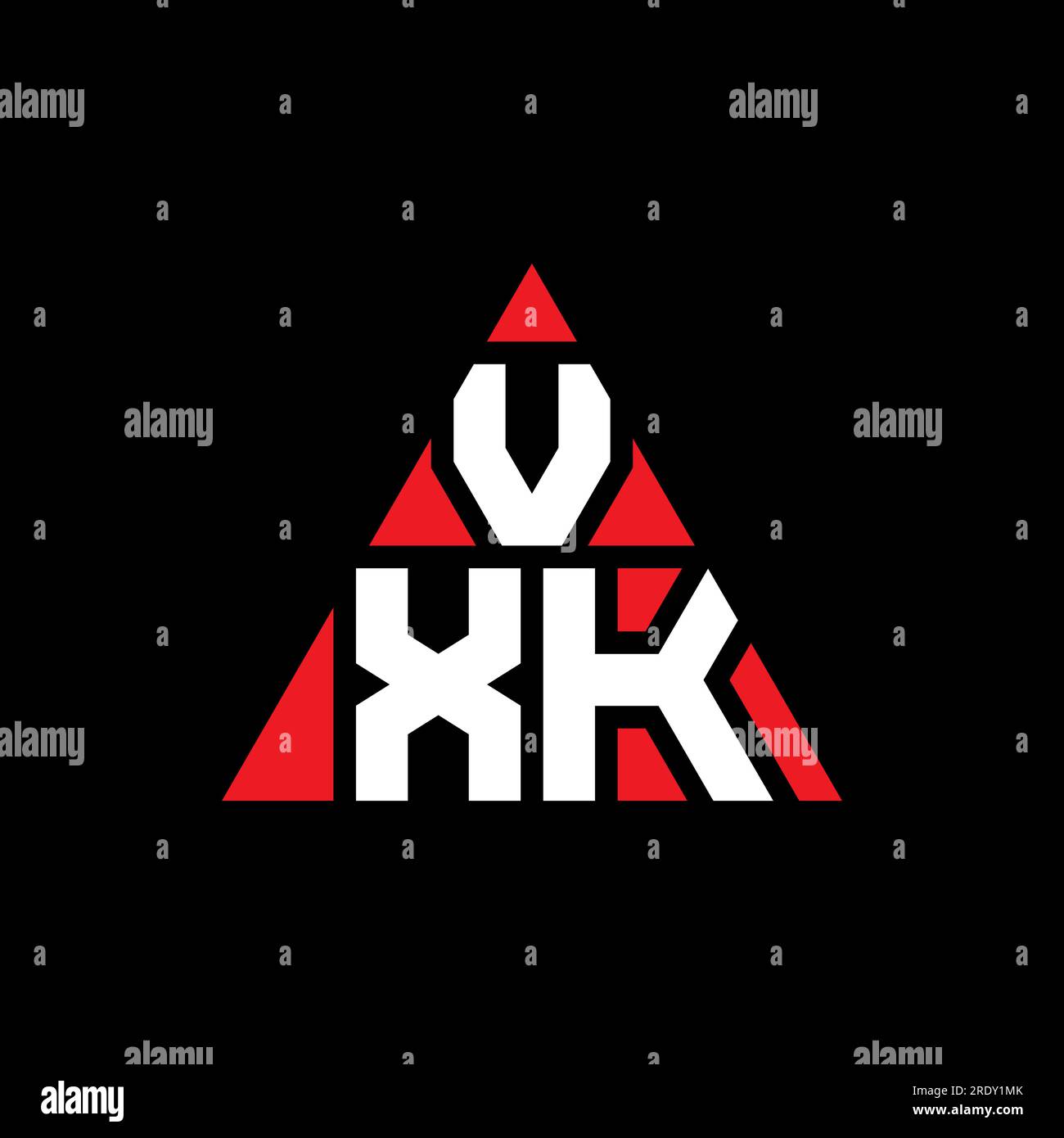 VXK triangle letter logo design with triangle shape. VXK triangle logo ...