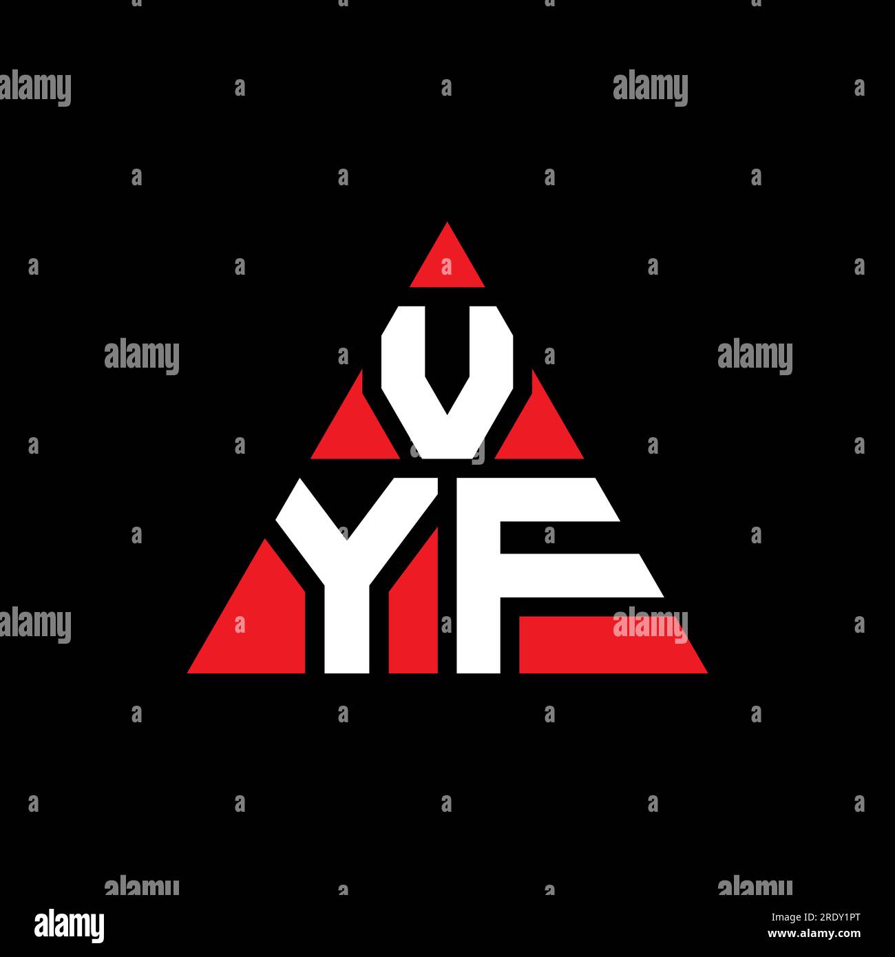 VYF triangle letter logo design with triangle shape. VYF triangle logo ...