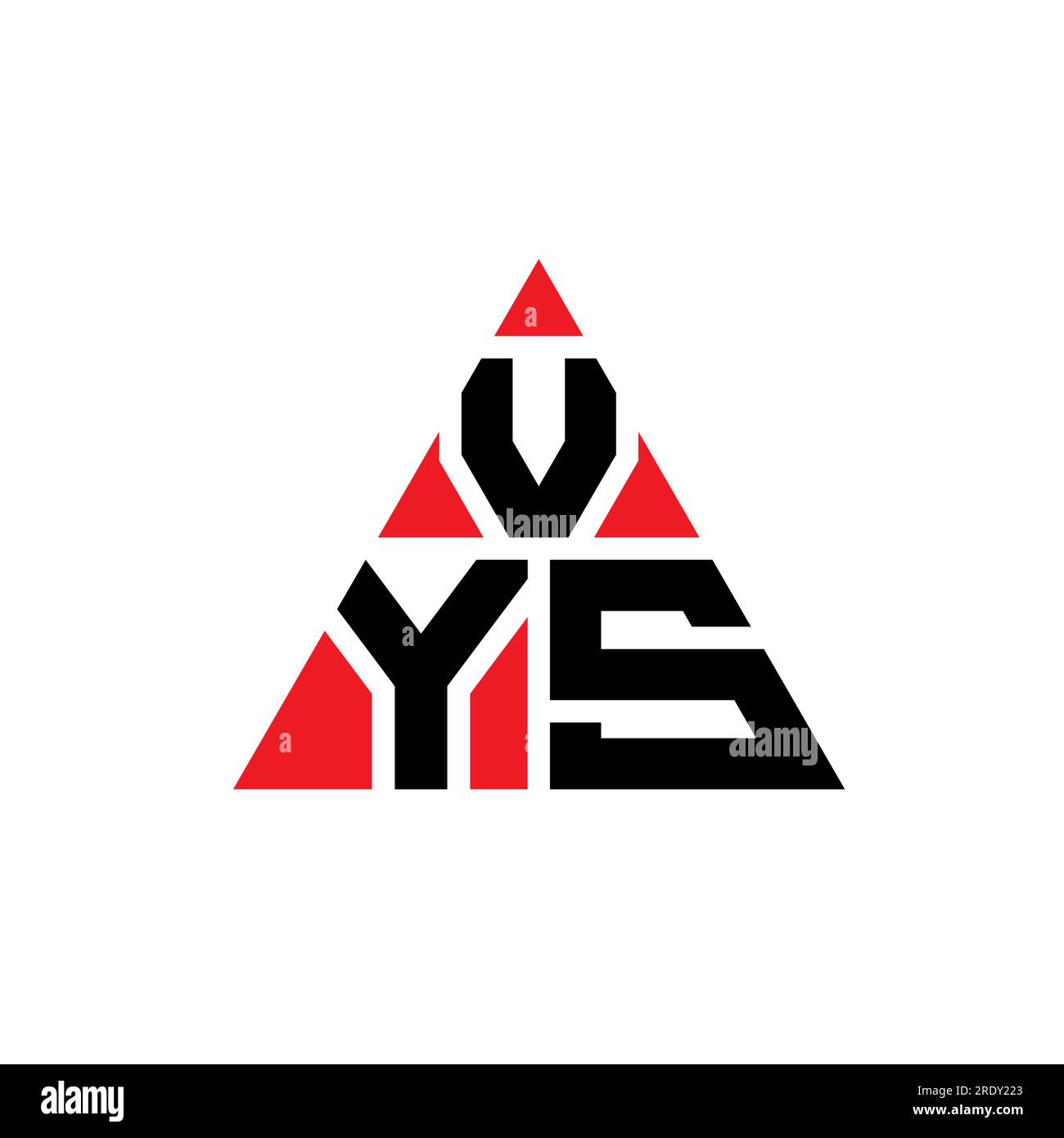VYS triangle letter logo design with triangle shape. VYS triangle logo ...