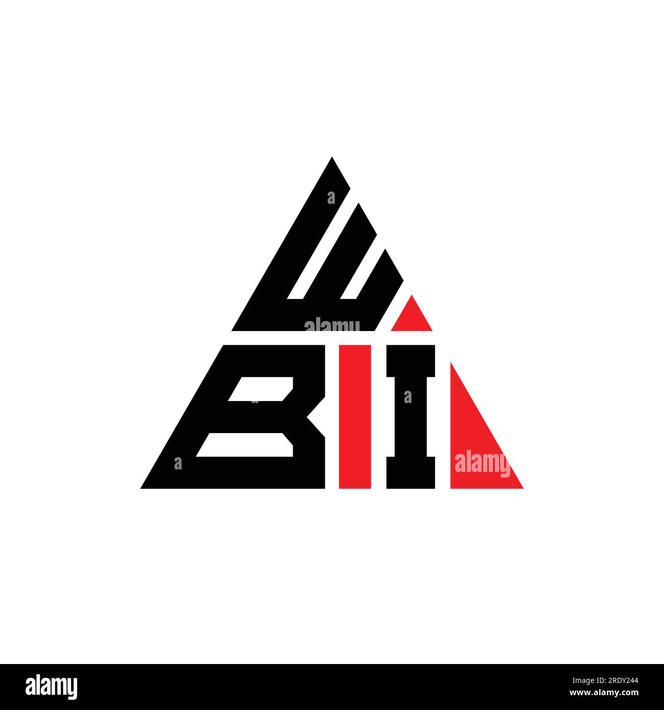 WBI triangle letter logo design with triangle shape. WBI triangle logo ...