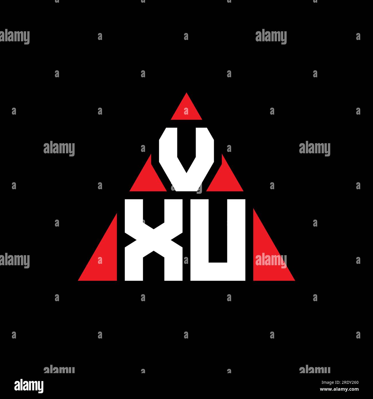 VXU triangle letter logo design with triangle shape. VXU triangle logo ...