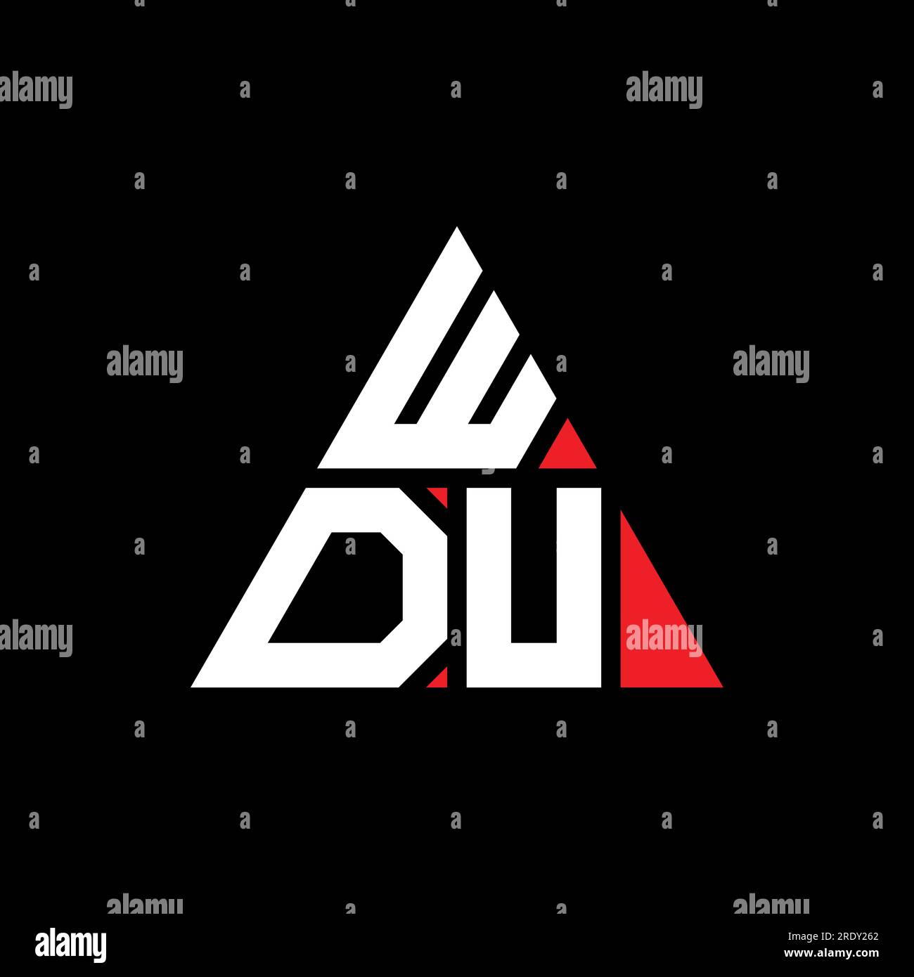 WDU triangle letter logo design with triangle shape. WDU triangle logo ...