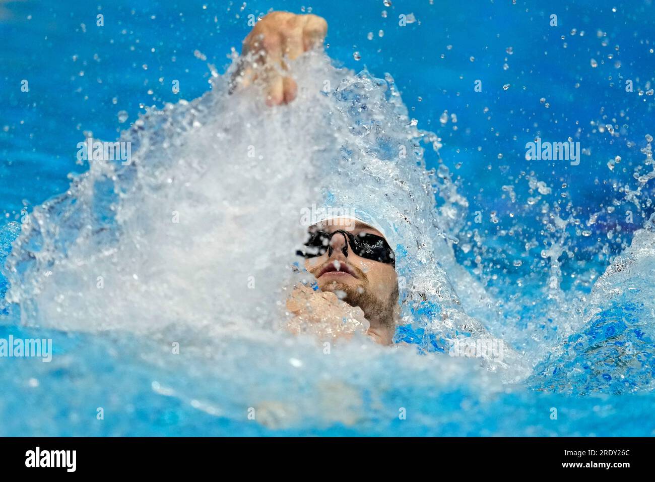 Hunter Armstrong of the United States competes in the men's 100m ...