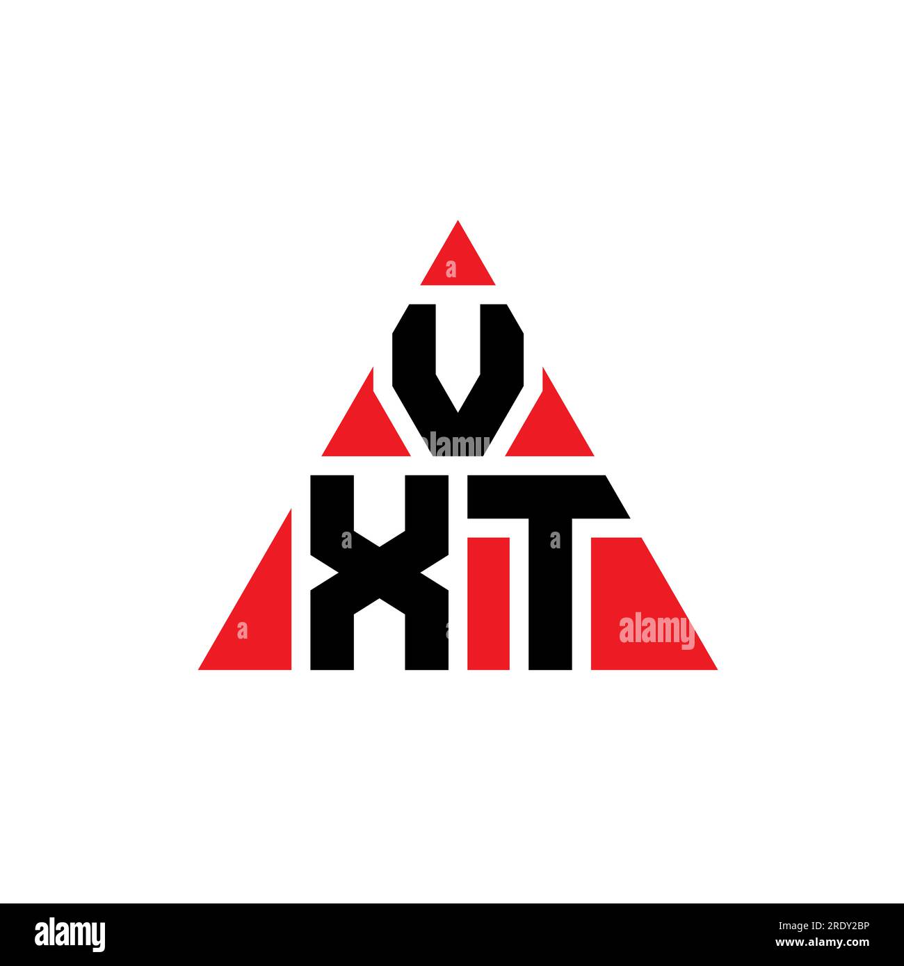 VXT triangle letter logo design with triangle shape. VXT triangle logo ...