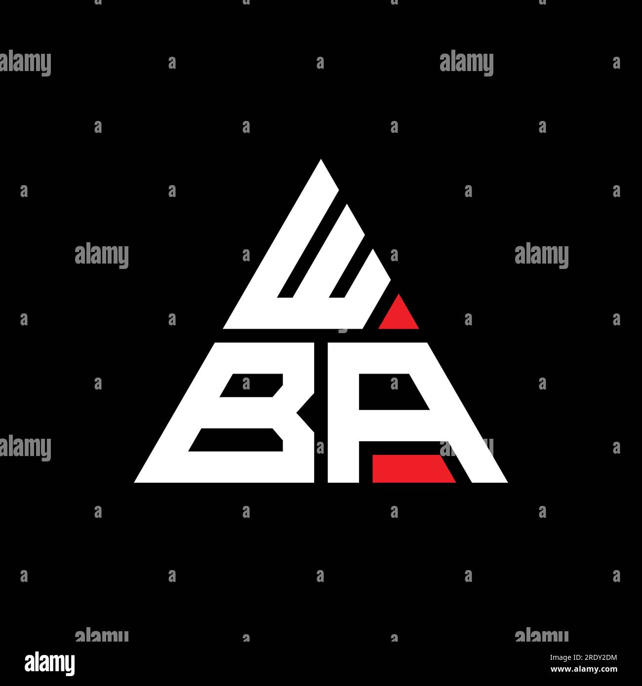 WBA triangle letter logo design with triangle shape. WBA triangle logo ...
