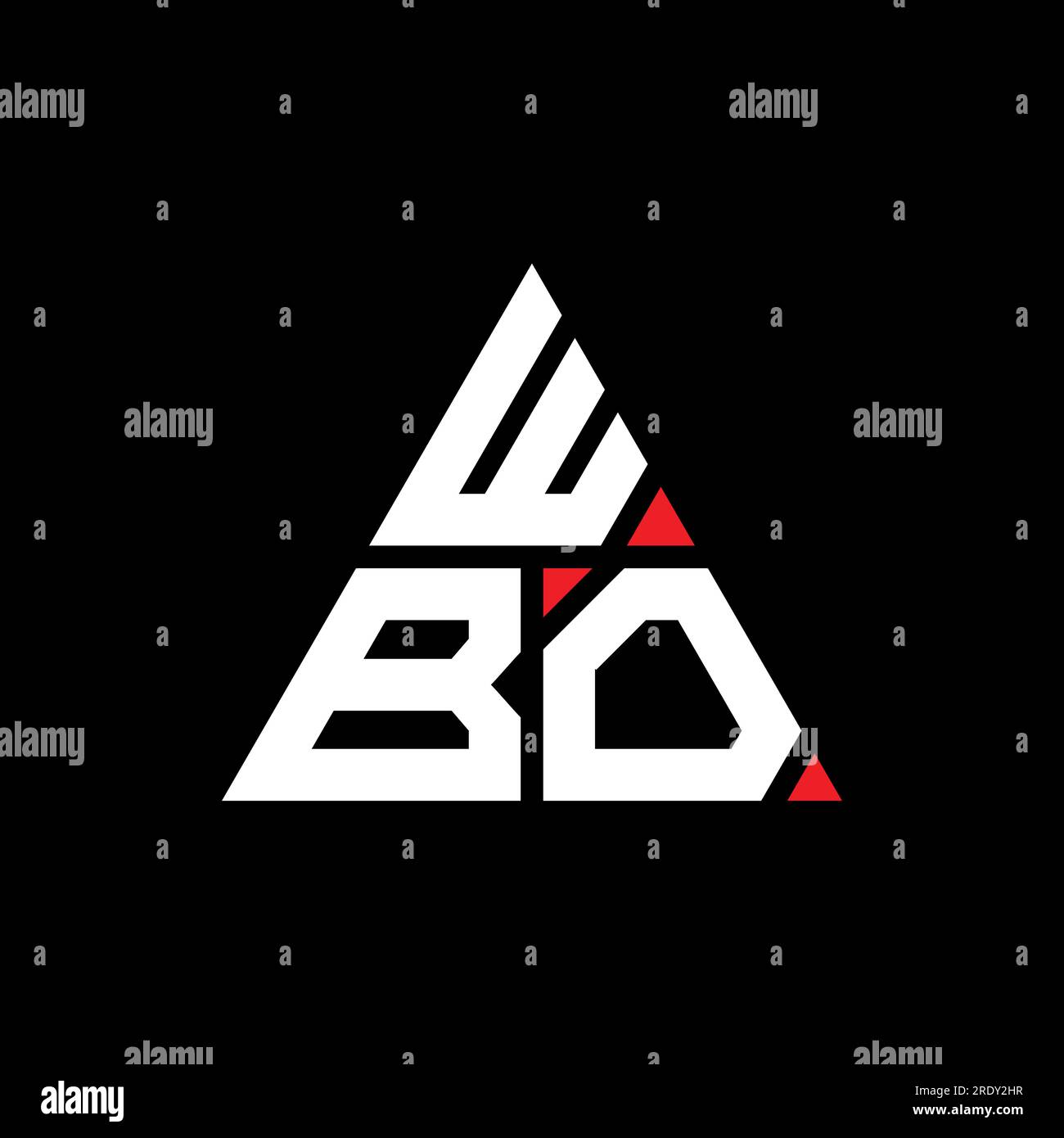 WBO triangle letter logo design with triangle shape. WBO triangle logo ...