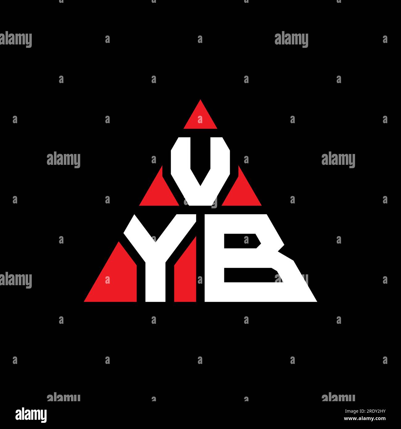 VYB triangle letter logo design with triangle shape. VYB triangle logo ...