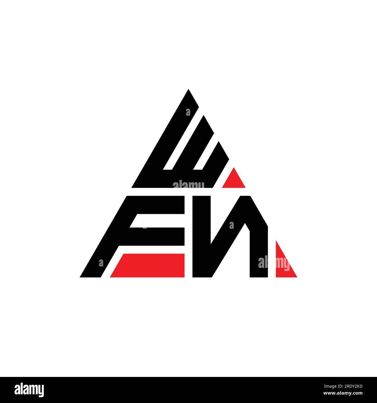 WFN triangle letter logo design with triangle shape. WFN triangle logo ...
