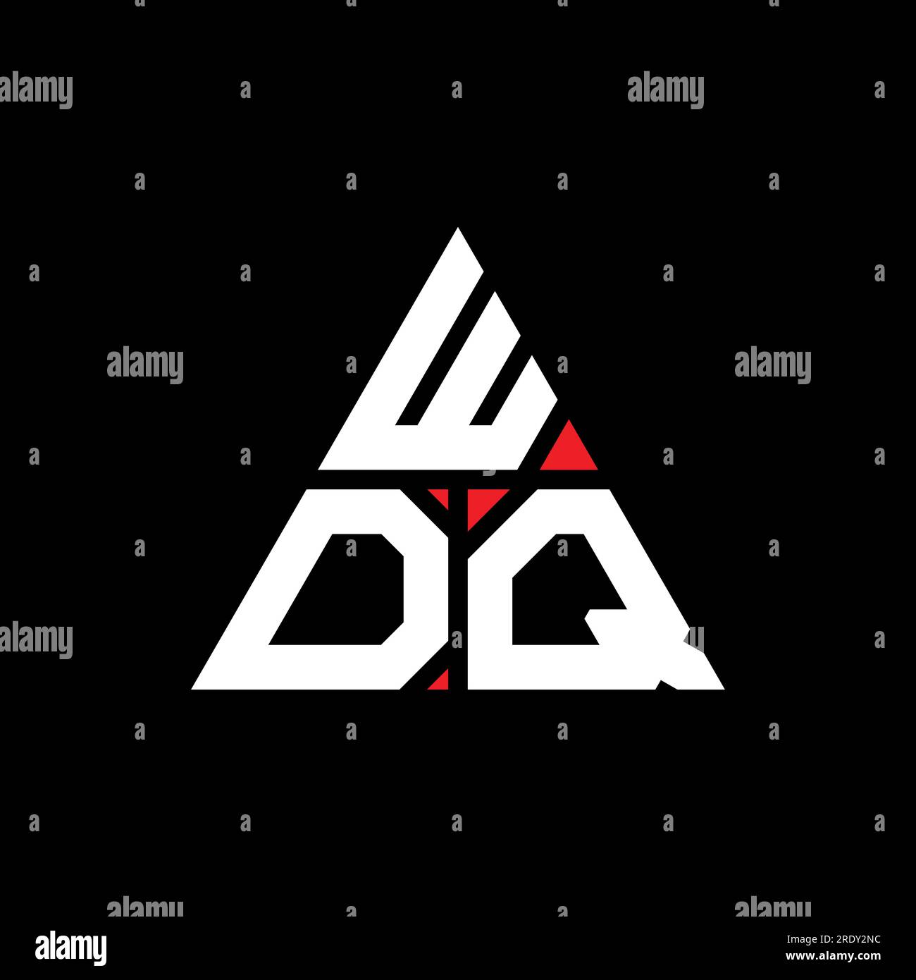 WDQ triangle letter logo design with triangle shape. WDQ triangle logo ...