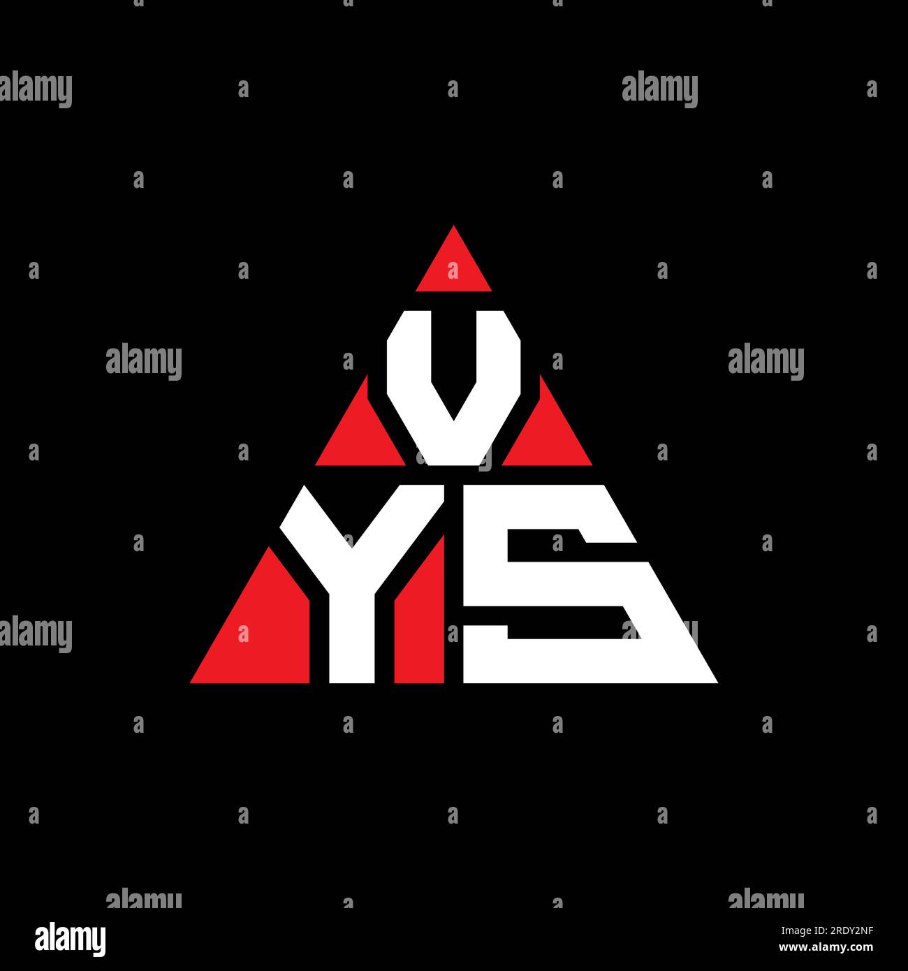 VYS triangle letter logo design with triangle shape. VYS triangle logo ...