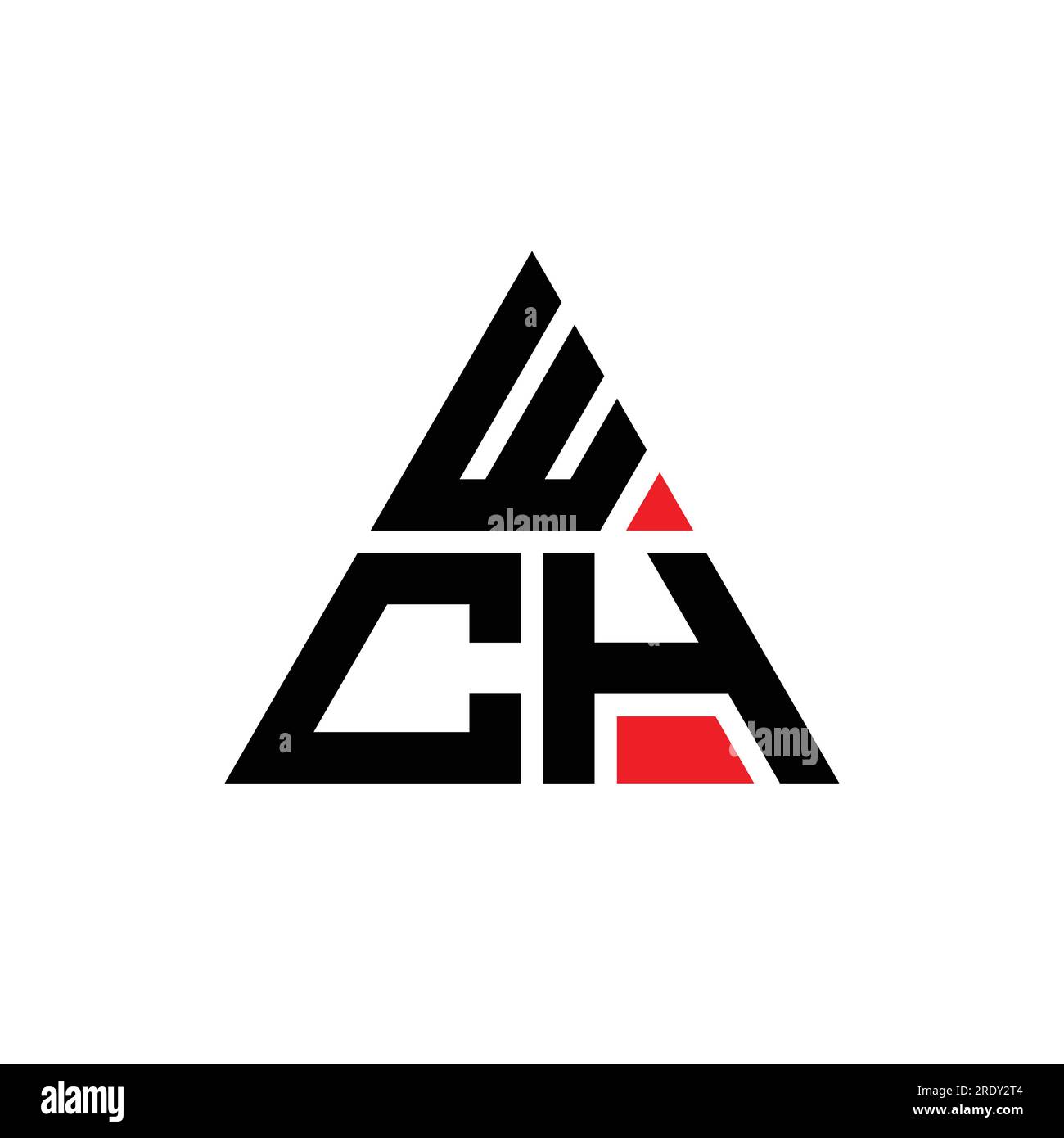 WCH triangle letter logo design with triangle shape. WCH triangle logo ...
