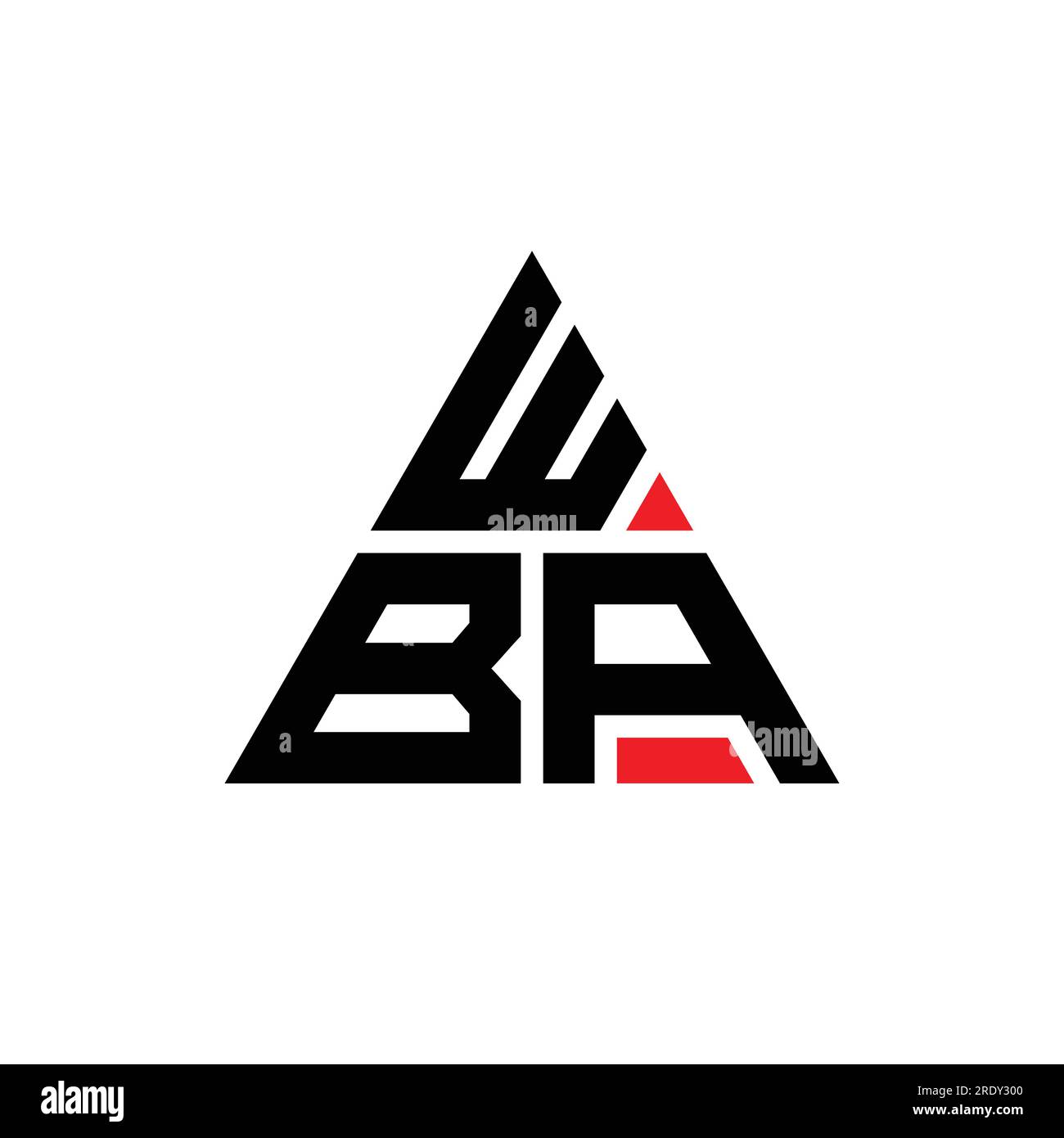 WBA triangle letter logo design with triangle shape. WBA triangle logo ...
