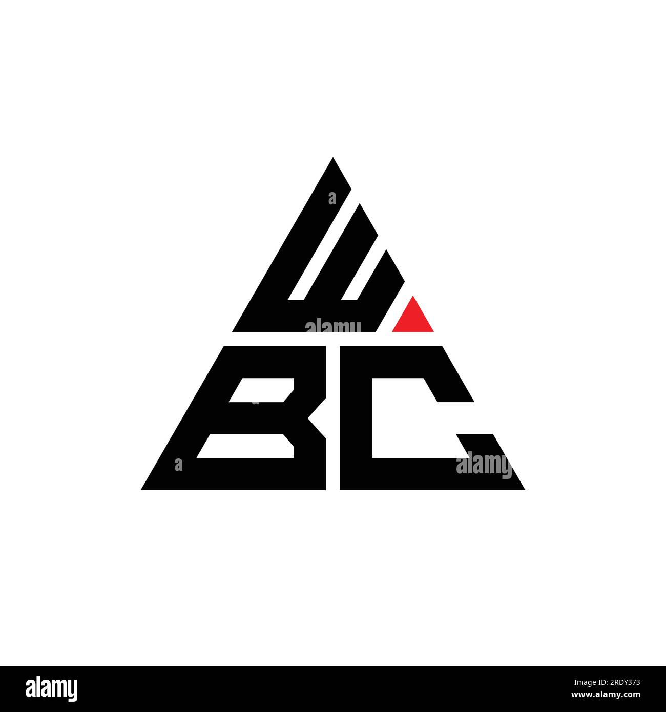 WBC triangle letter logo design with triangle shape. WBC triangle logo ...