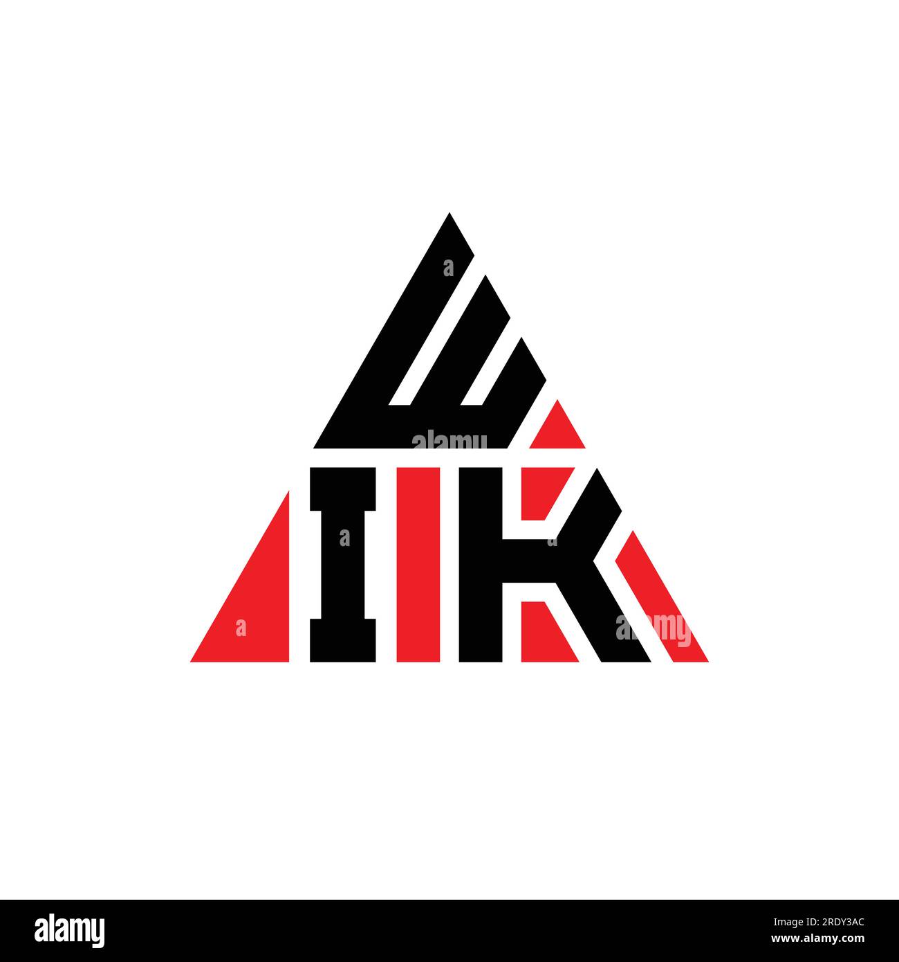 WIK triangle letter logo design with triangle shape. WIK triangle logo ...