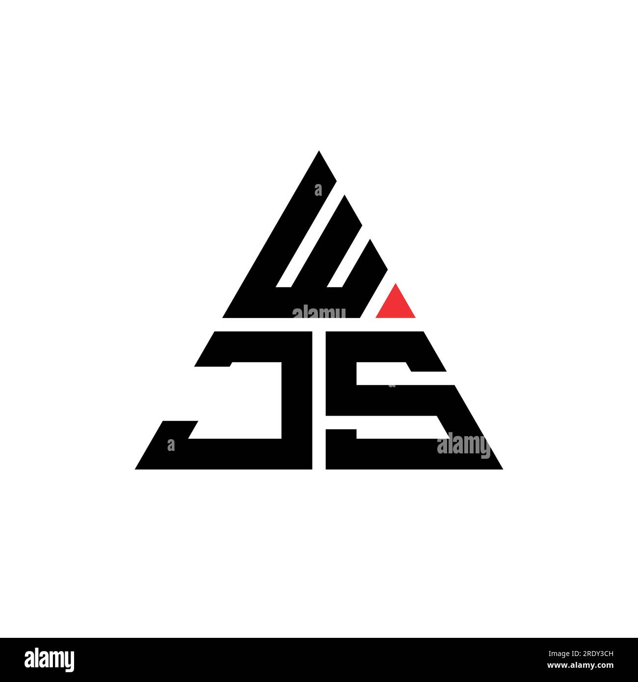 WJS triangle letter logo design with triangle shape. WJS triangle logo ...