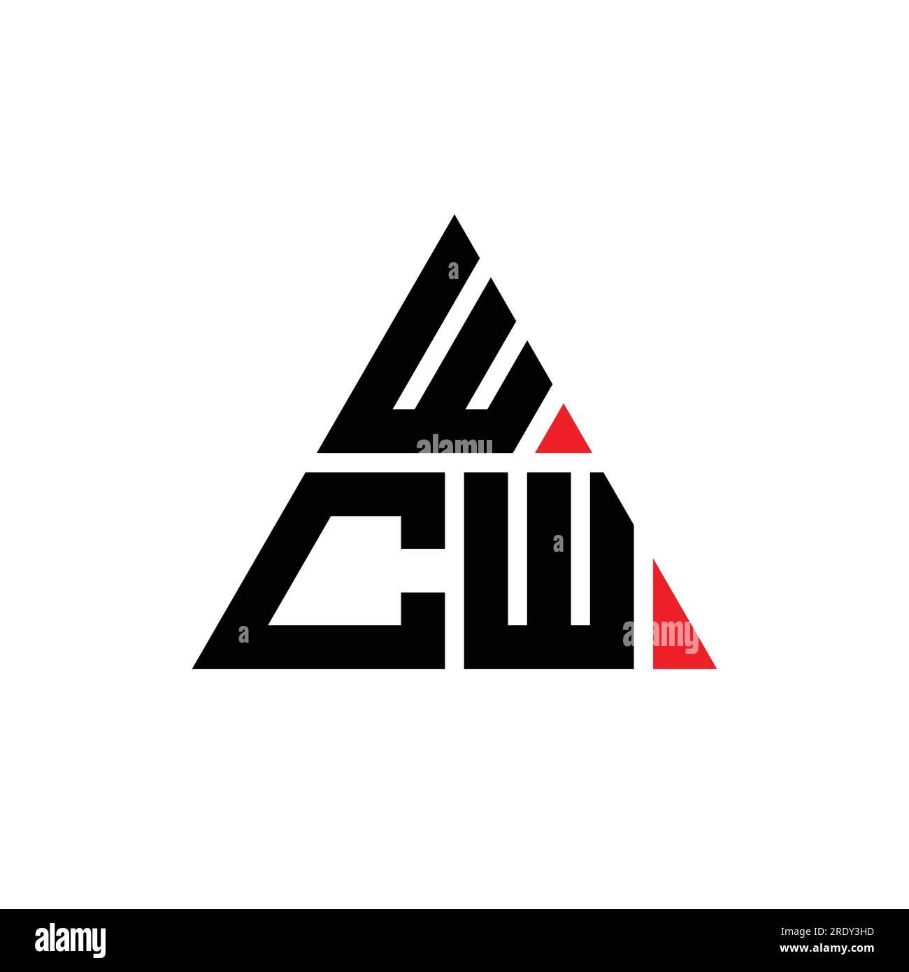 WCW triangle letter logo design with triangle shape. WCW triangle logo ...