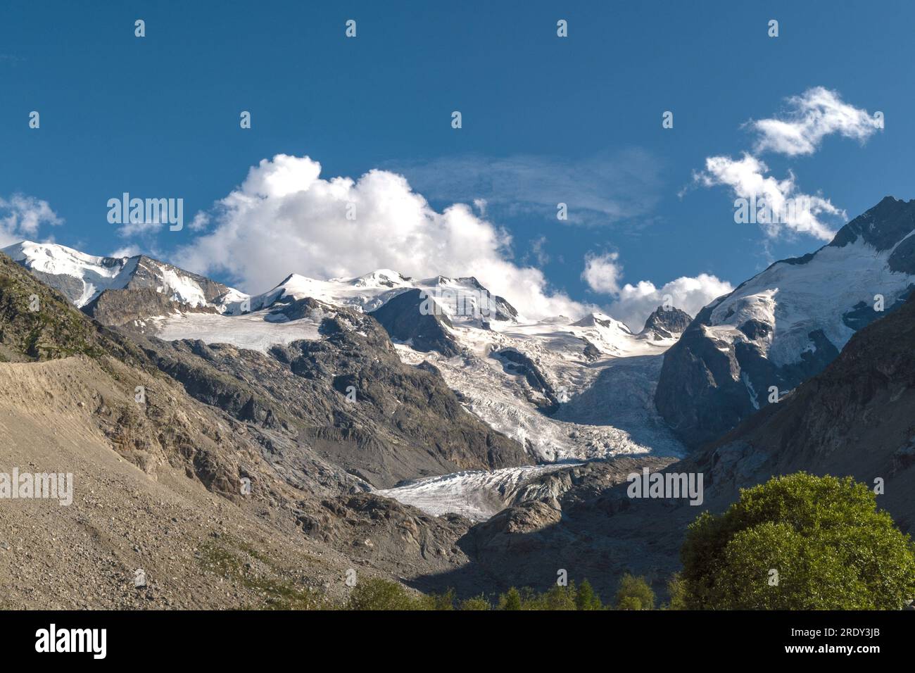 The Morteratsch Glacier in the Swiss Alps Stock Photo - Alamy