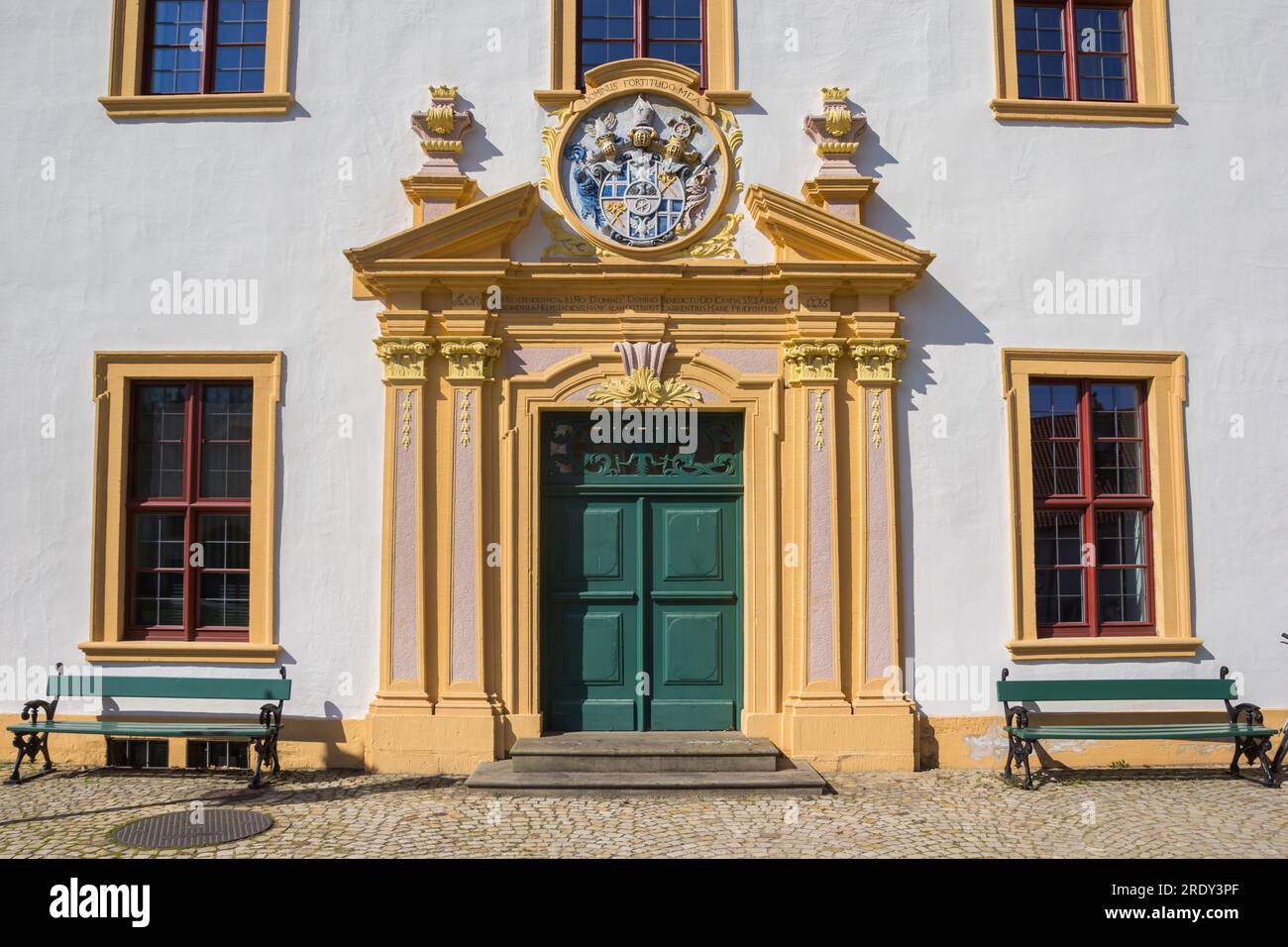 Entrance to the historic Ludgeri monastery in Helmstedt, Germany Stock ...