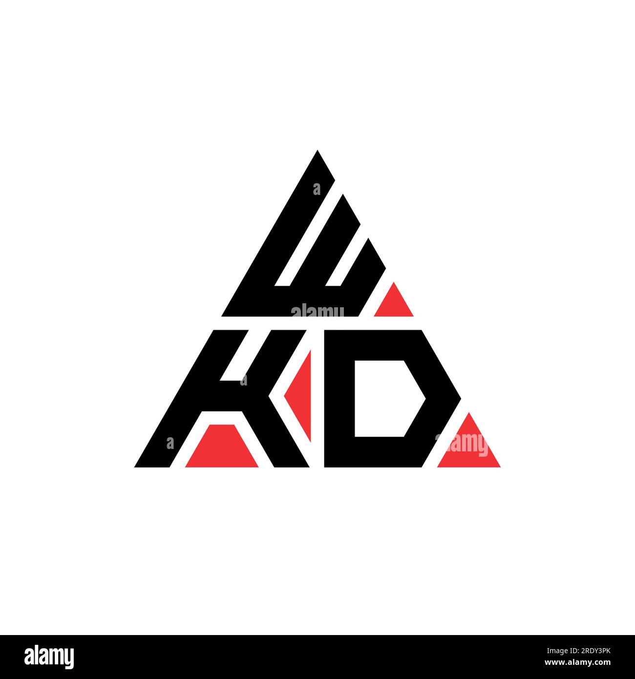 WKD triangle letter logo design with triangle shape. WKD triangle logo ...