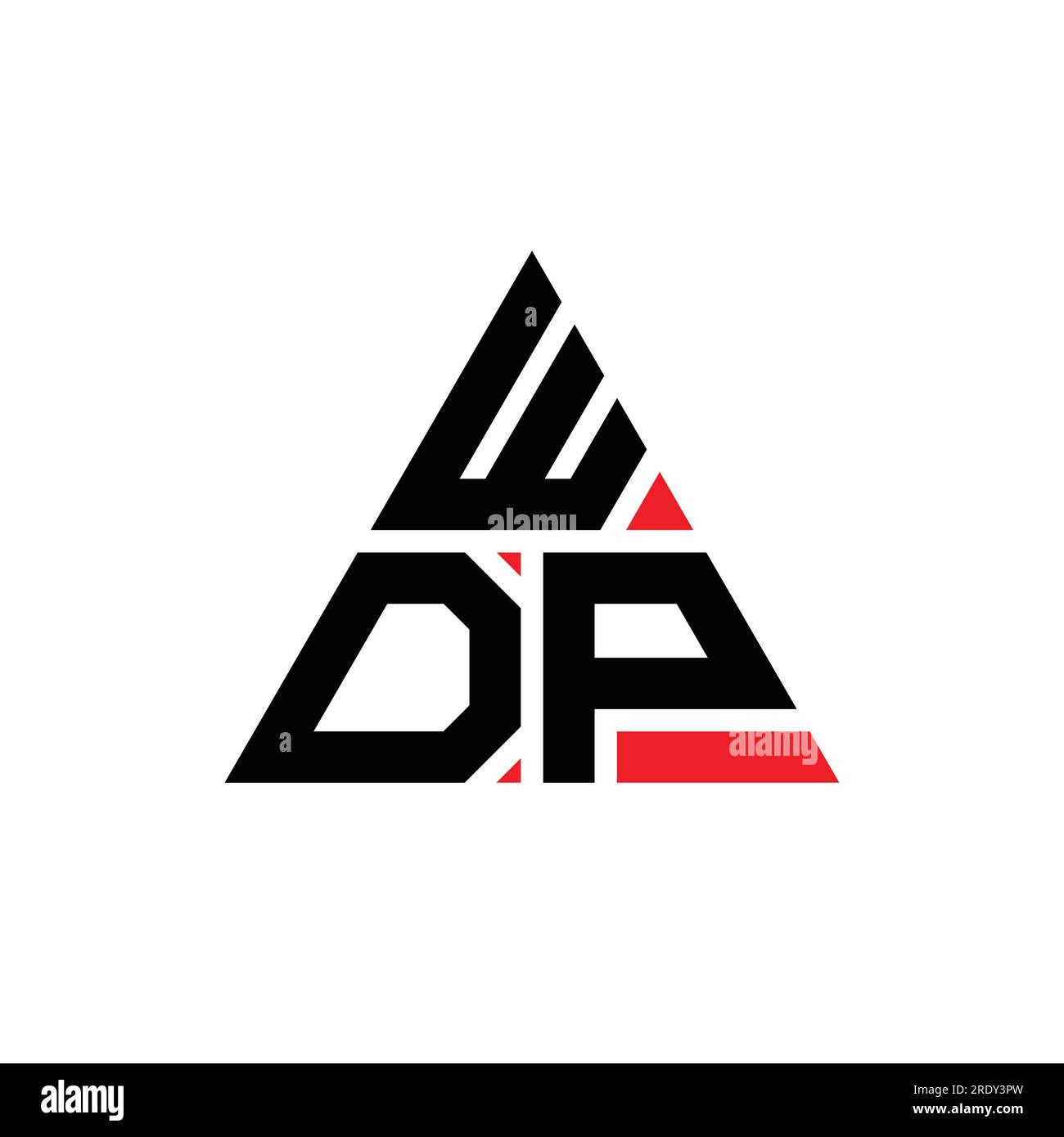 WDP triangle letter logo design with triangle shape. WDP triangle logo ...