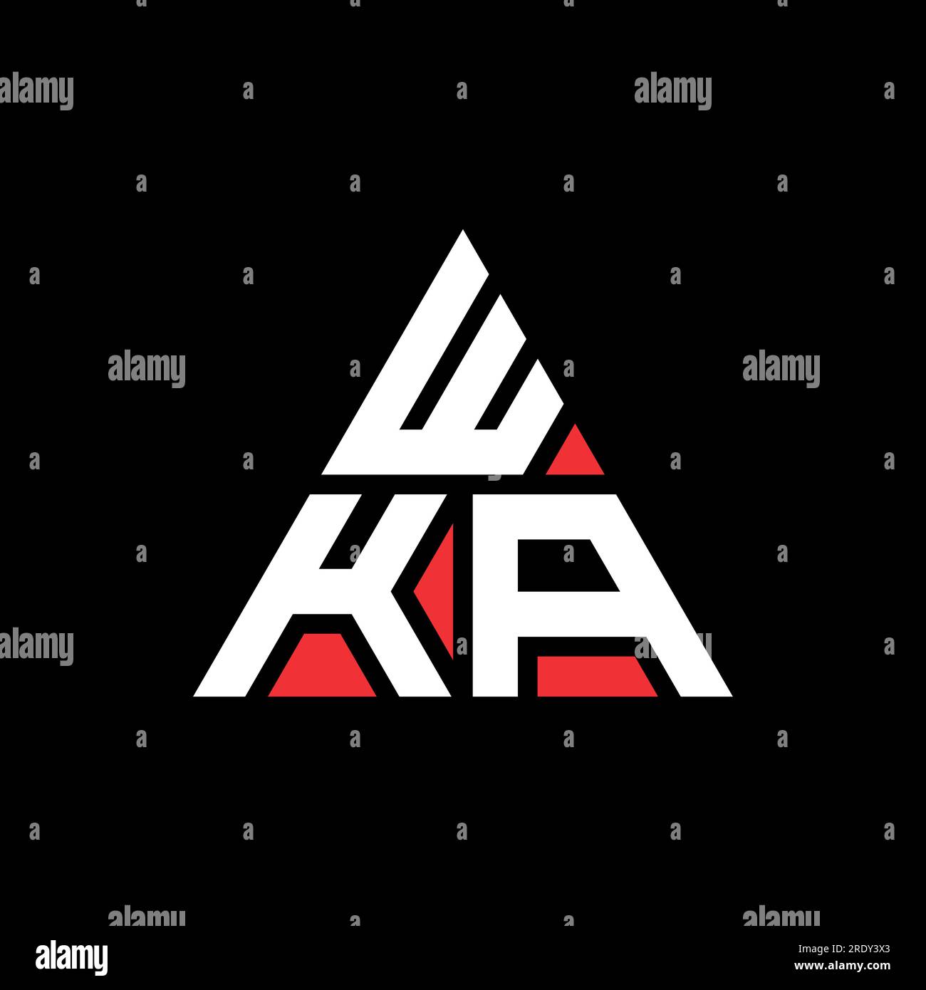 WKA triangle letter logo design with triangle shape. WKA triangle logo ...