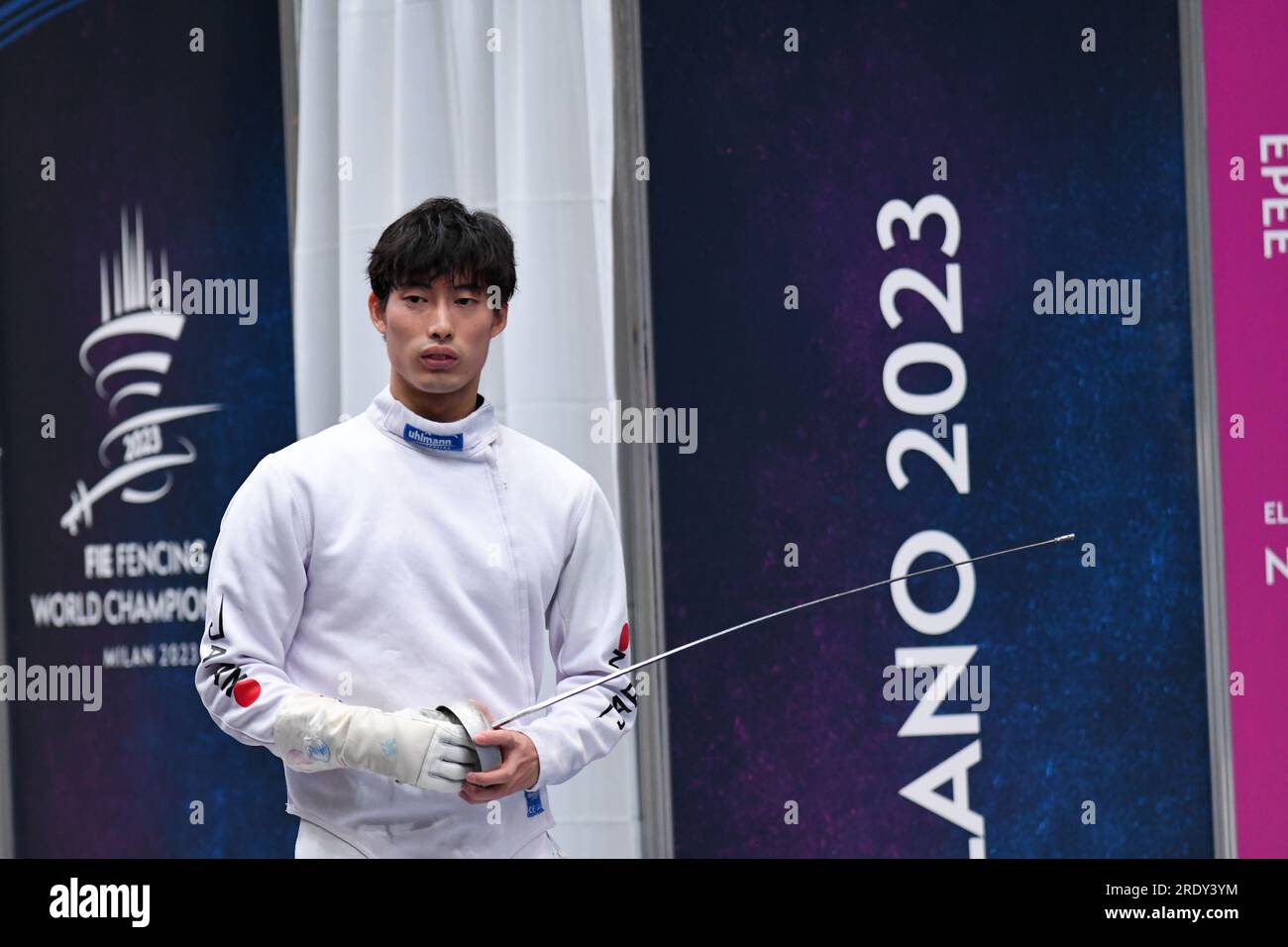 Akira Komata of Japan during the 2023 FIE Fencing World Championship ...
