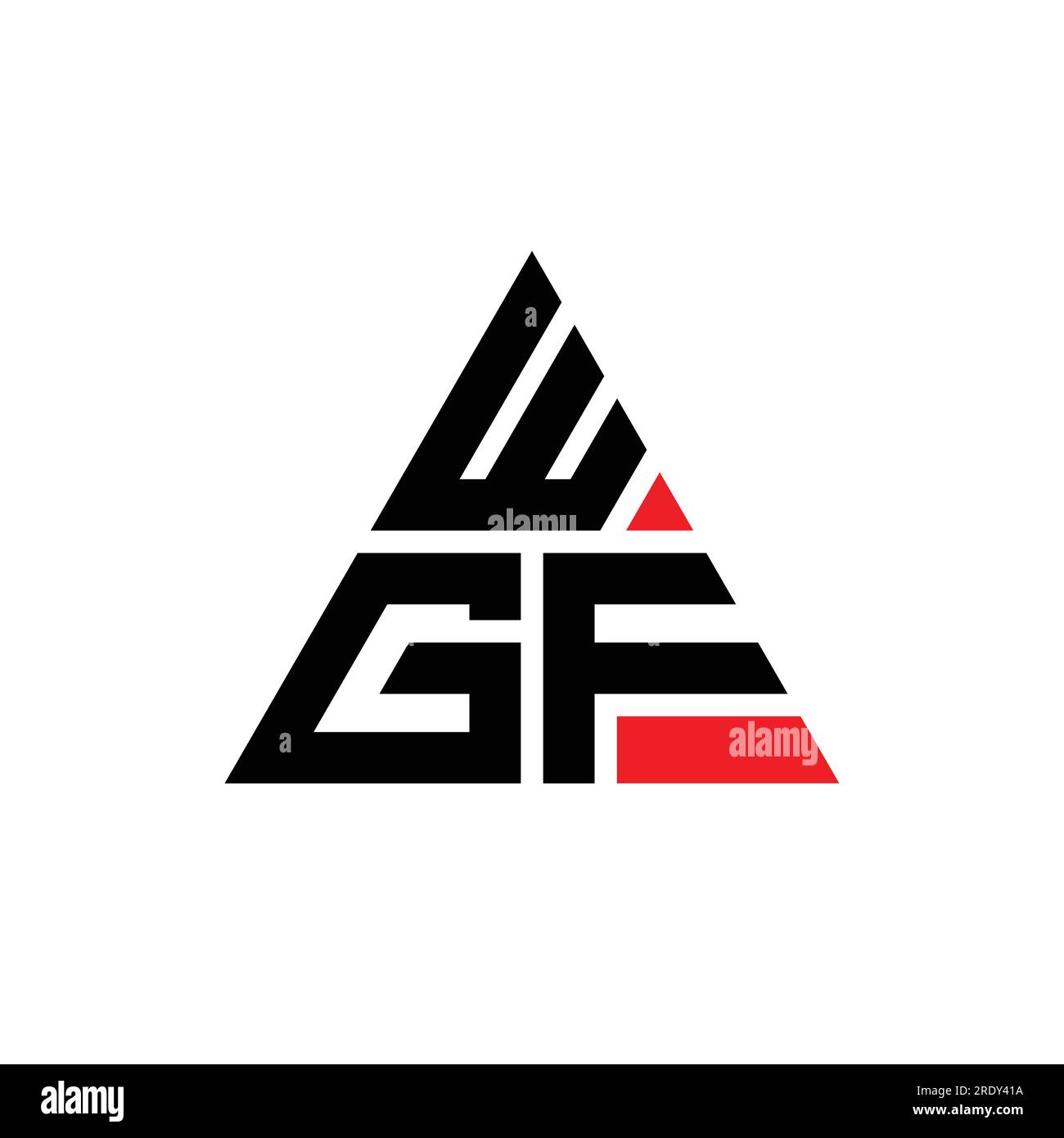 WGF triangle letter logo design with triangle shape. WGF triangle logo ...