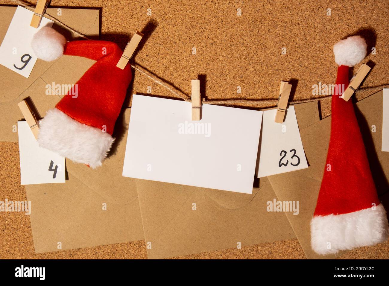 Original Advent Calendar made of envelopes in earth tones recycling eco ...