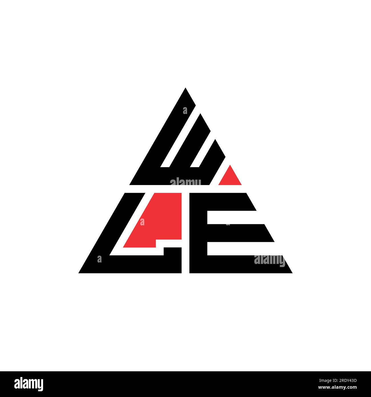 WLE triangle letter logo design with triangle shape. WLE triangle logo ...
