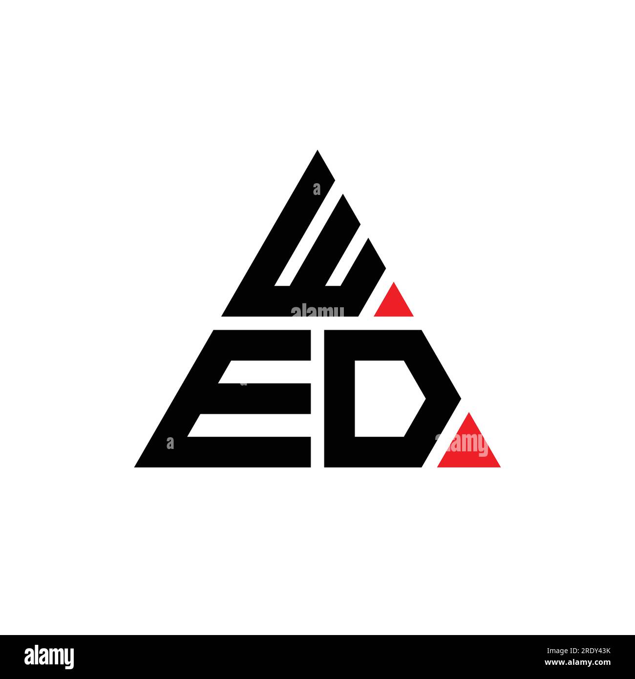 WED triangle letter logo design with triangle shape. WED triangle logo ...