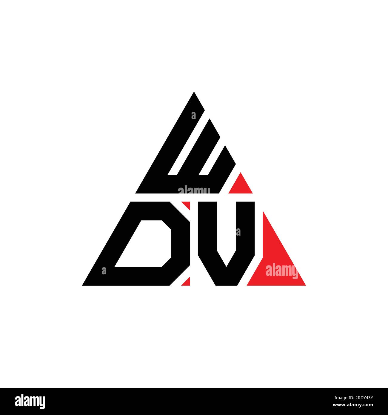 WDV triangle letter logo design with triangle shape. WDV triangle logo design monogram. WDV ...