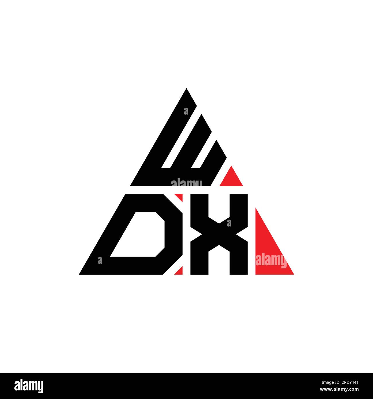 WDX triangle letter logo design with triangle shape. WDX triangle logo ...