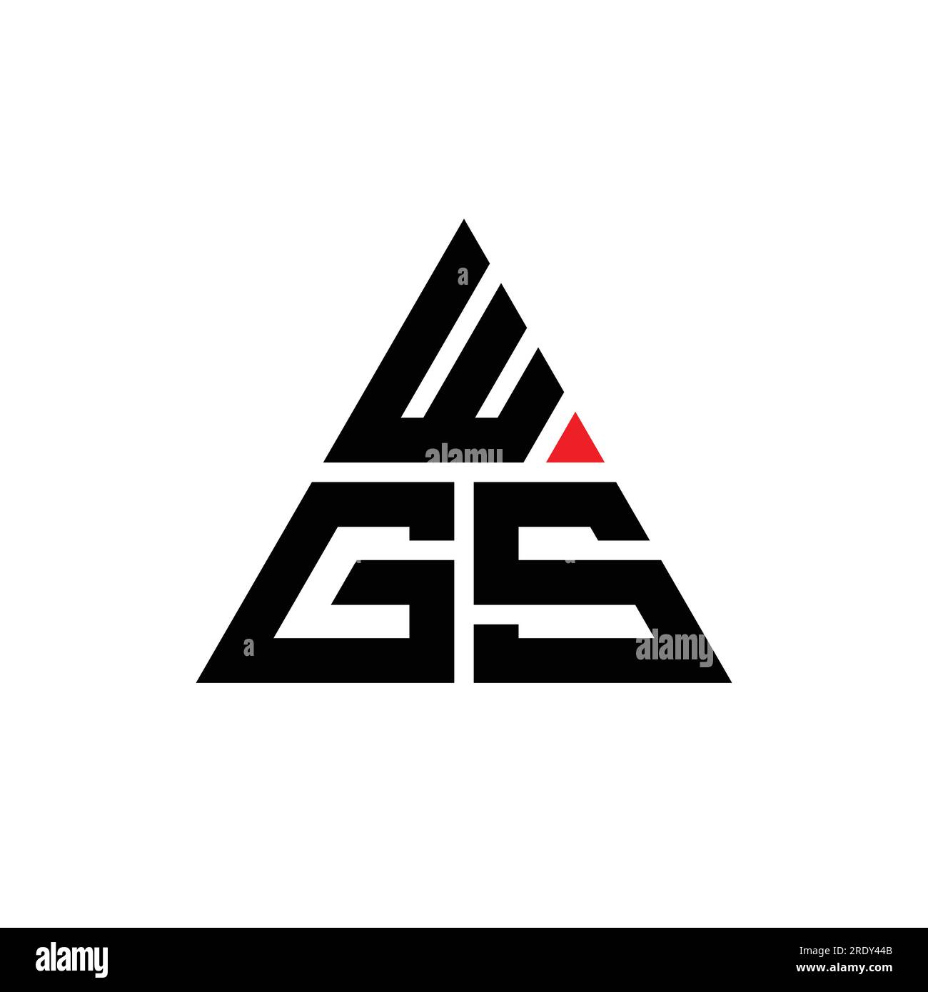 WGS triangle letter logo design with triangle shape. WGS triangle logo ...