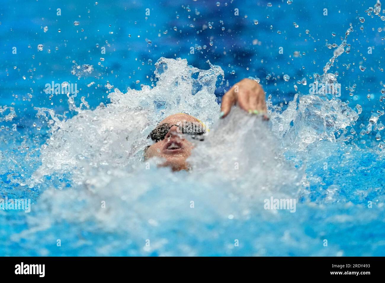 Kaylee McKeown of Australia competes in the women's 100m backstroke at ...