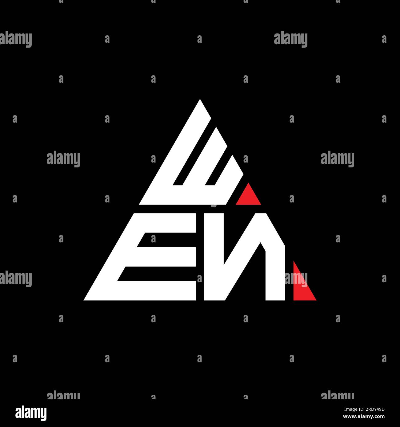 WEN triangle letter logo design with triangle shape. WEN triangle logo ...