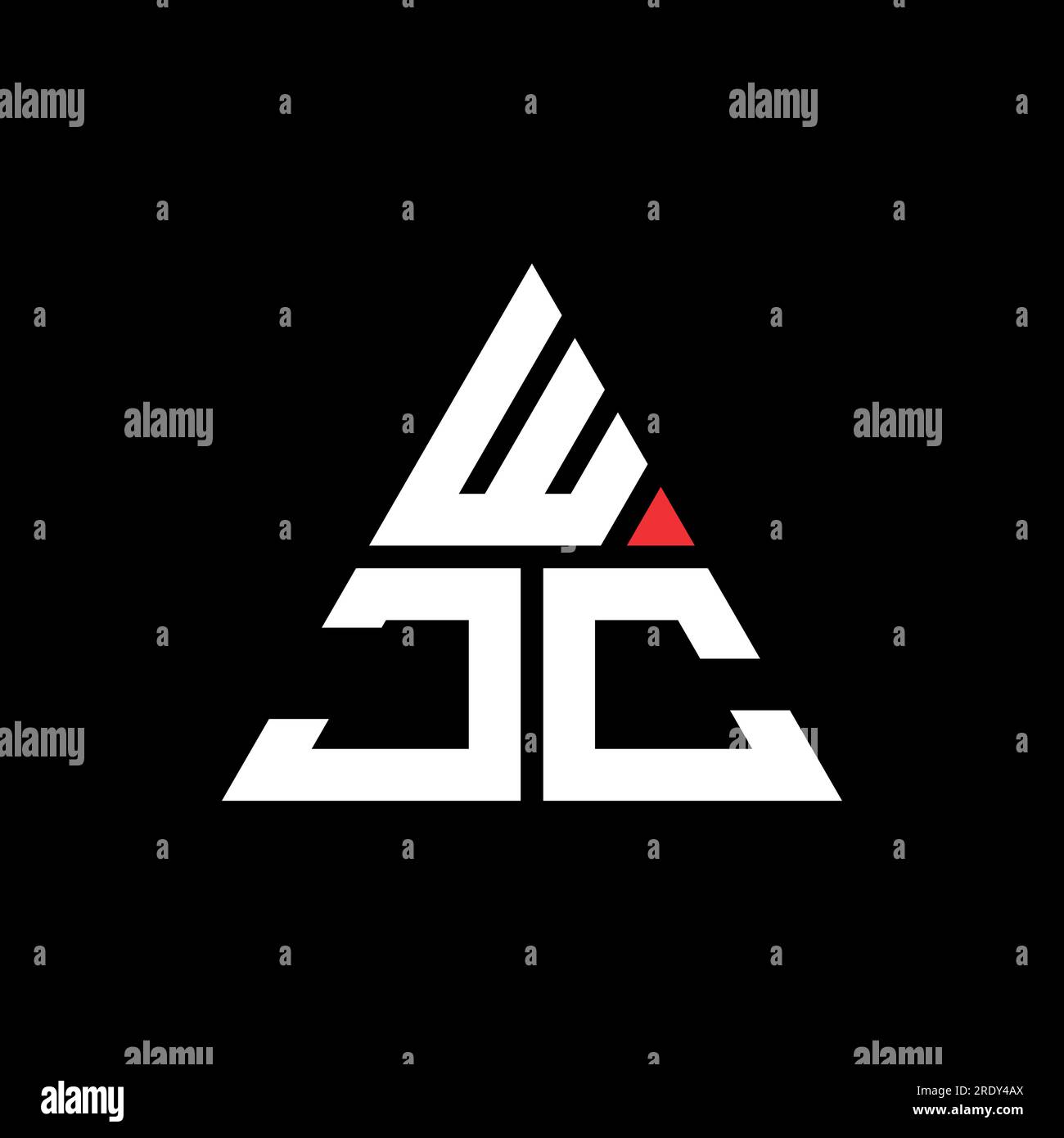 WJC triangle letter logo design with triangle shape. WJC triangle logo ...