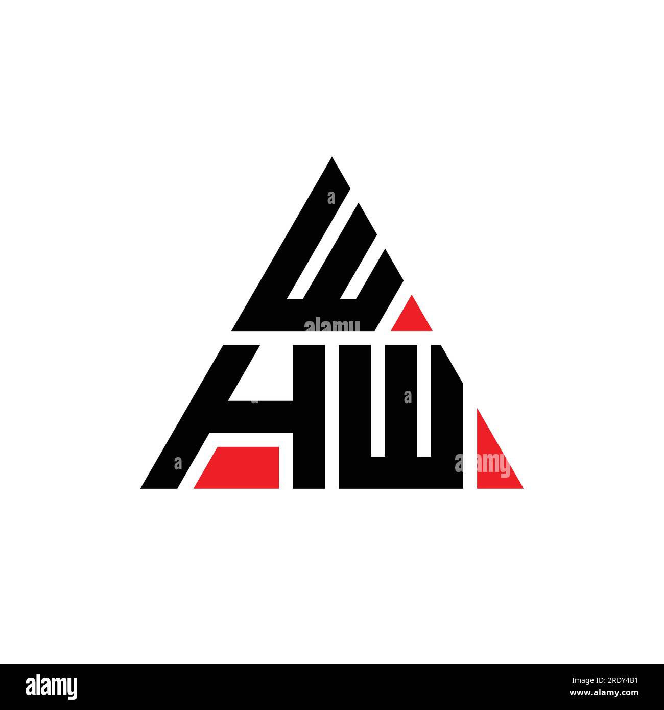 WHW triangle letter logo design with triangle shape. WHW triangle logo ...