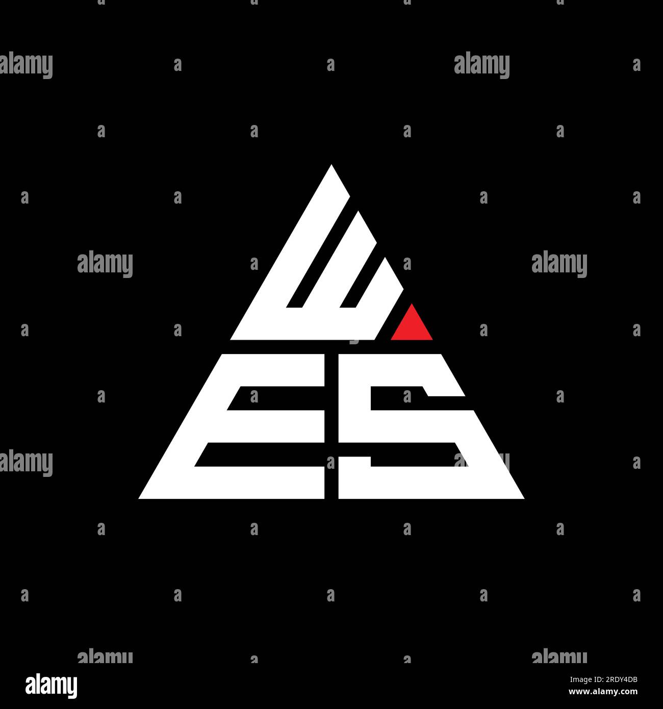 WES triangle letter logo design with triangle shape. WES triangle logo ...