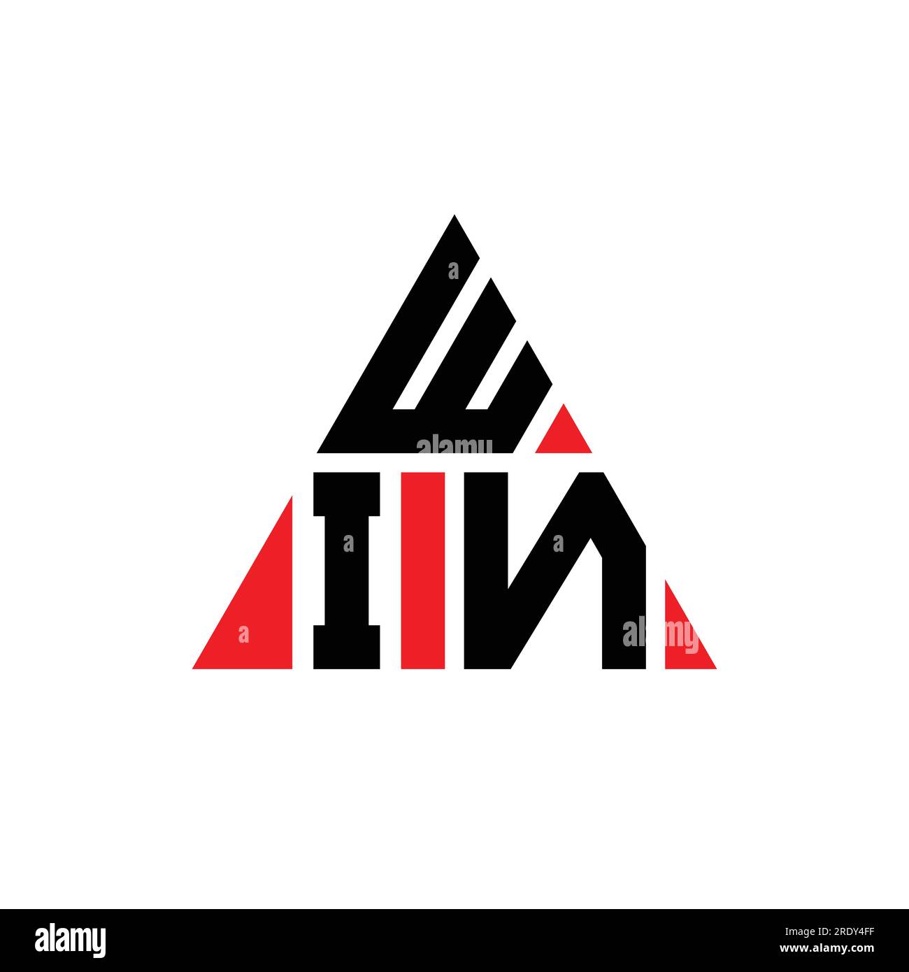 WIN triangle letter logo design with triangle shape. WIN triangle logo ...