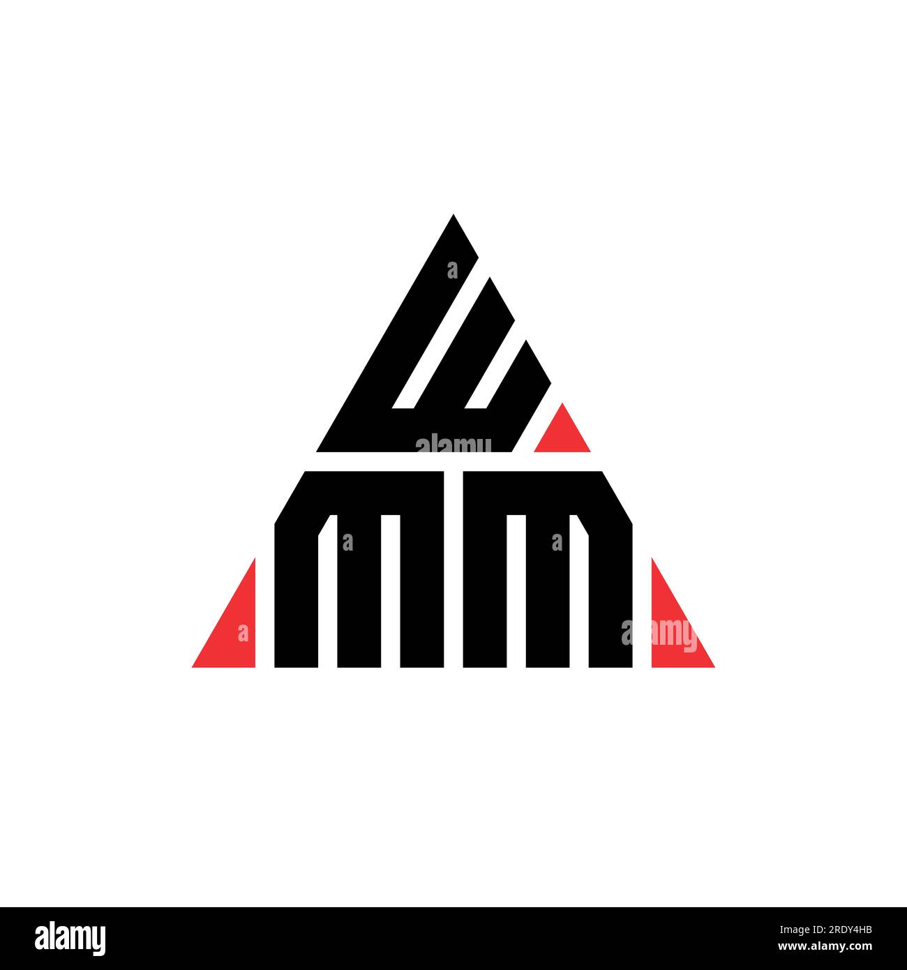 WMM triangle letter logo design with triangle shape. WMM triangle logo ...