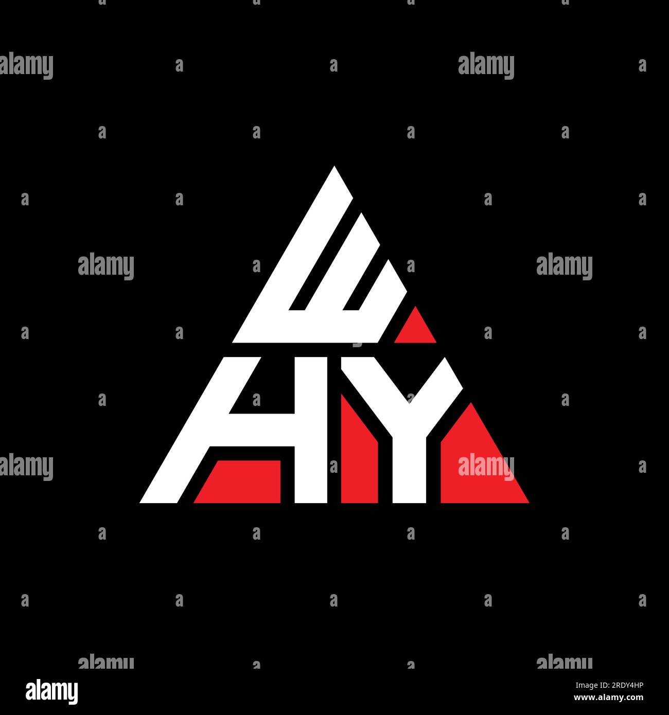 WHY triangle letter logo design with triangle shape. WHY triangle logo ...