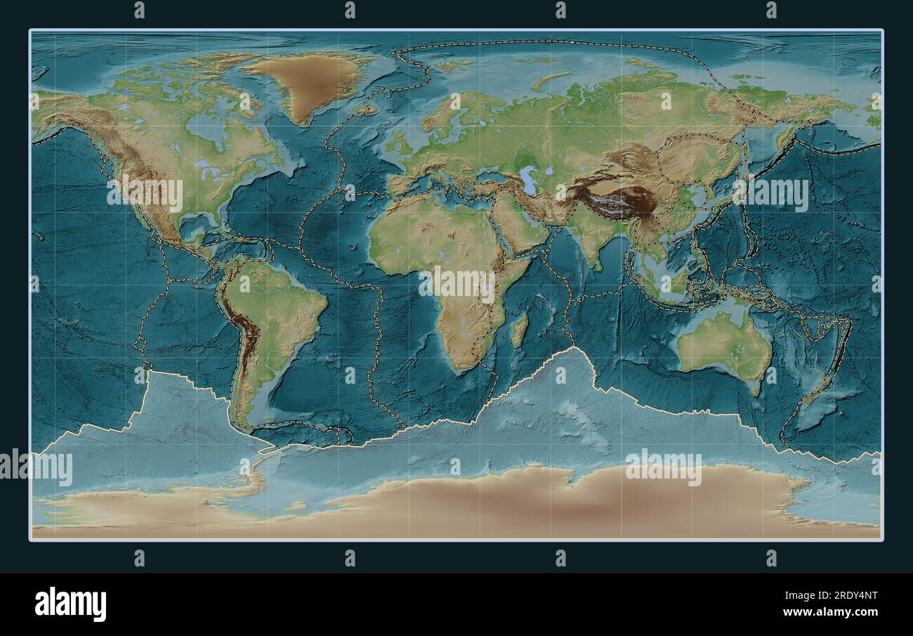 Antarctica tectonic plate on the Wiki style elevation map in the ...