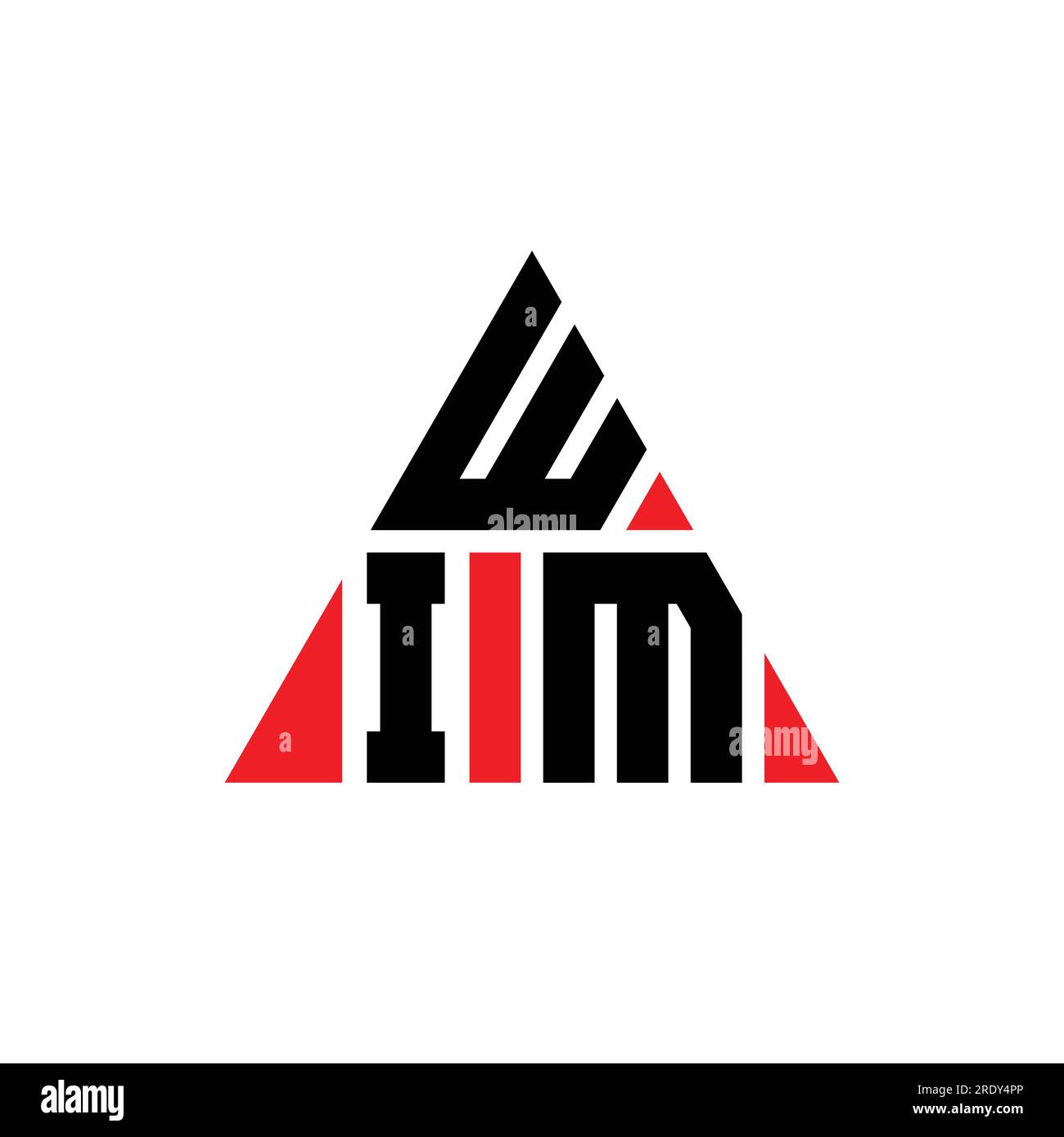 WIM triangle letter logo design with triangle shape. WIM triangle logo ...