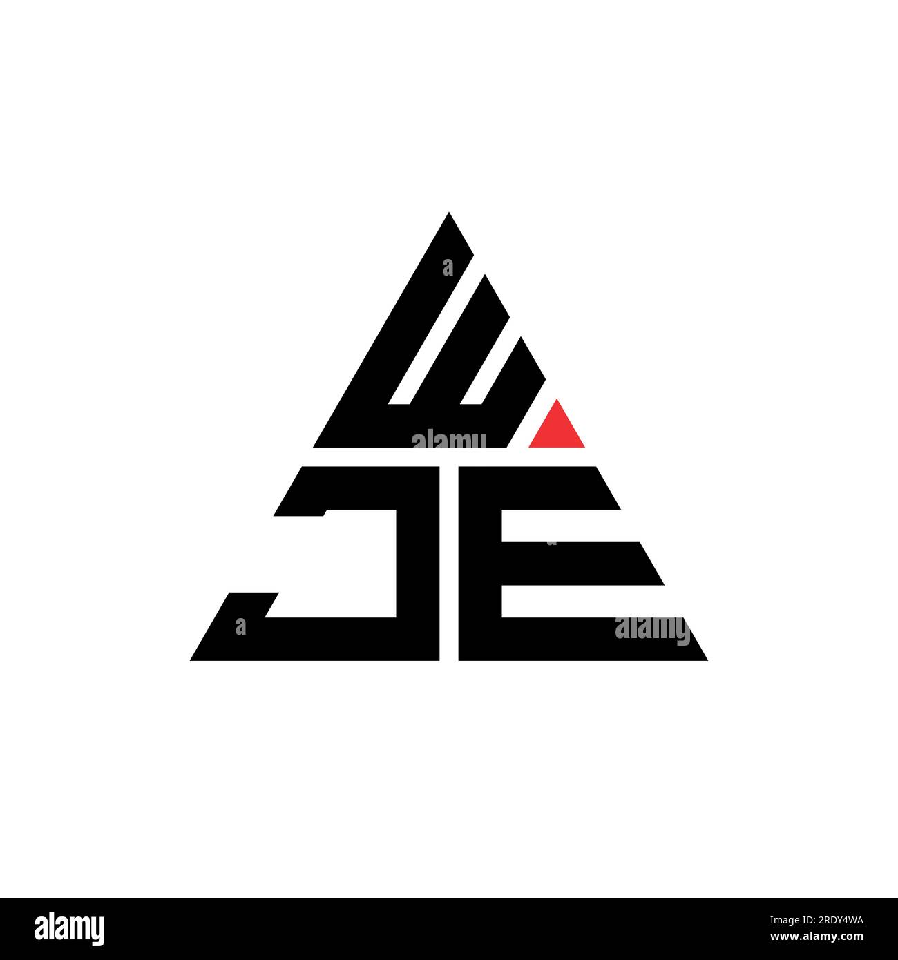 WJE triangle letter logo design with triangle shape. WJE triangle logo ...